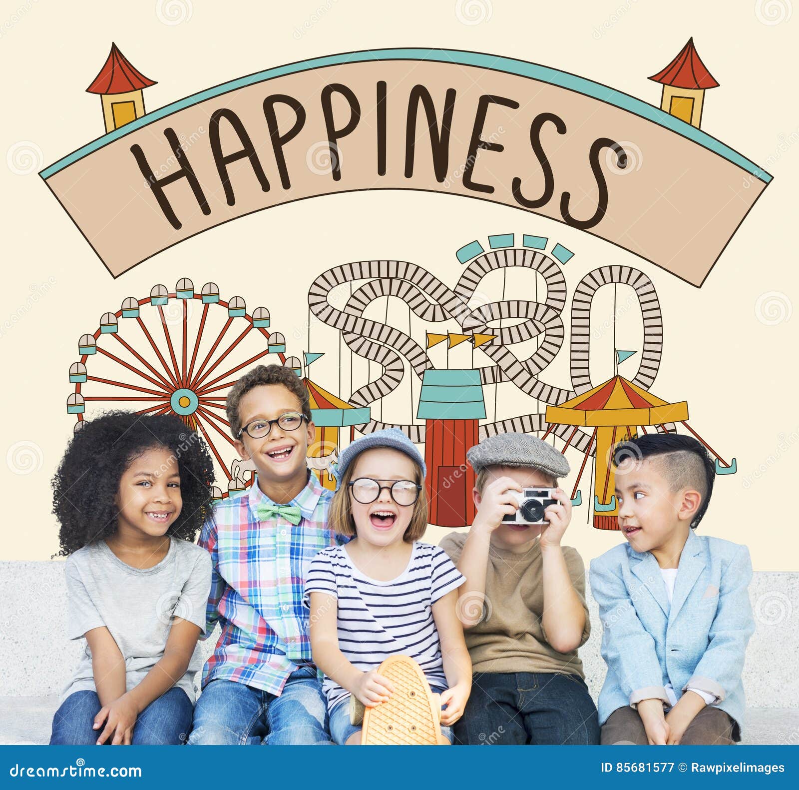 Happiness Happy Emotion Enjoy Fun Relaxation Concept Stock Image ...