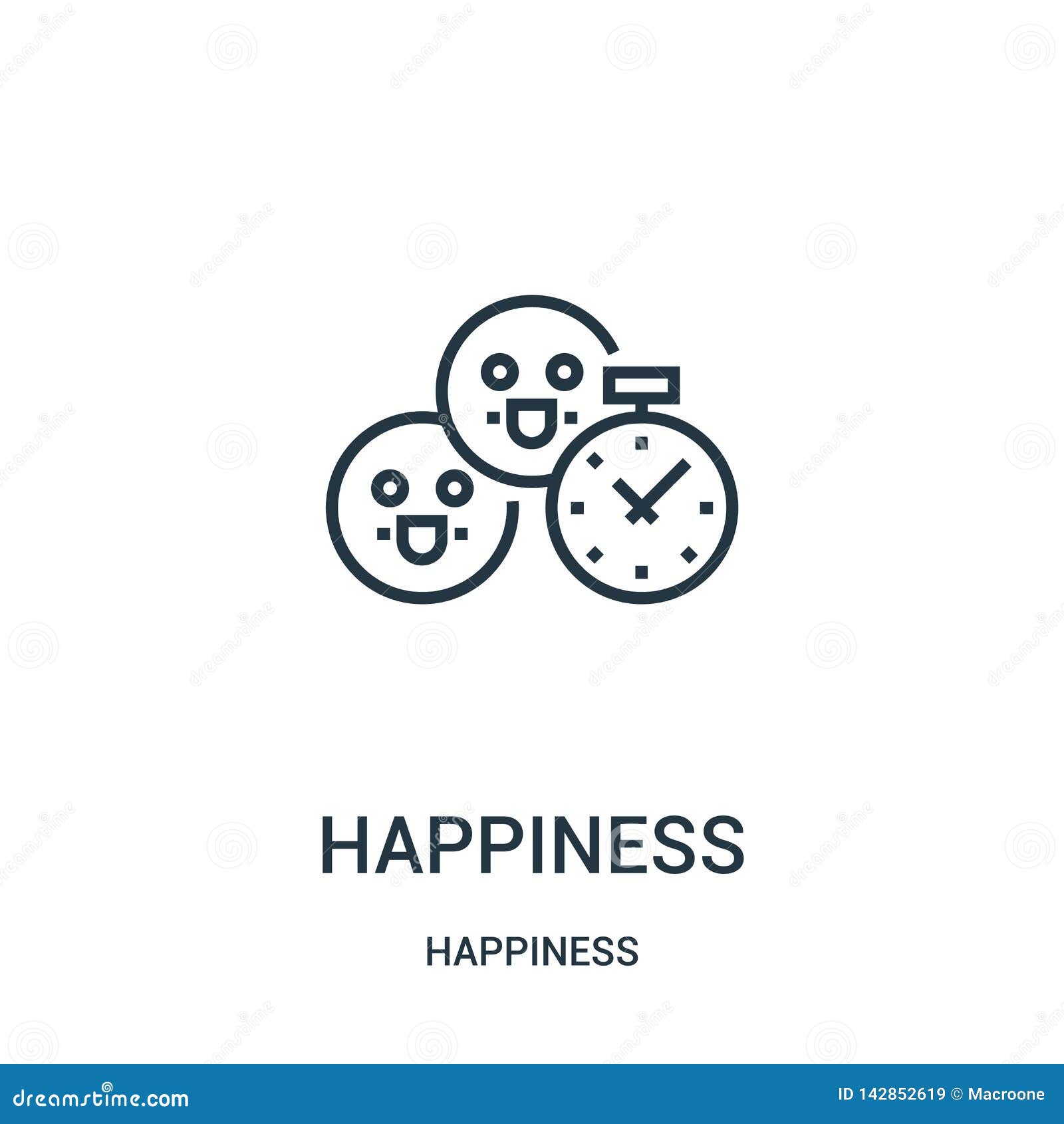 Happiness Icon Vector from Happiness Collection. Thin Line Happiness ...