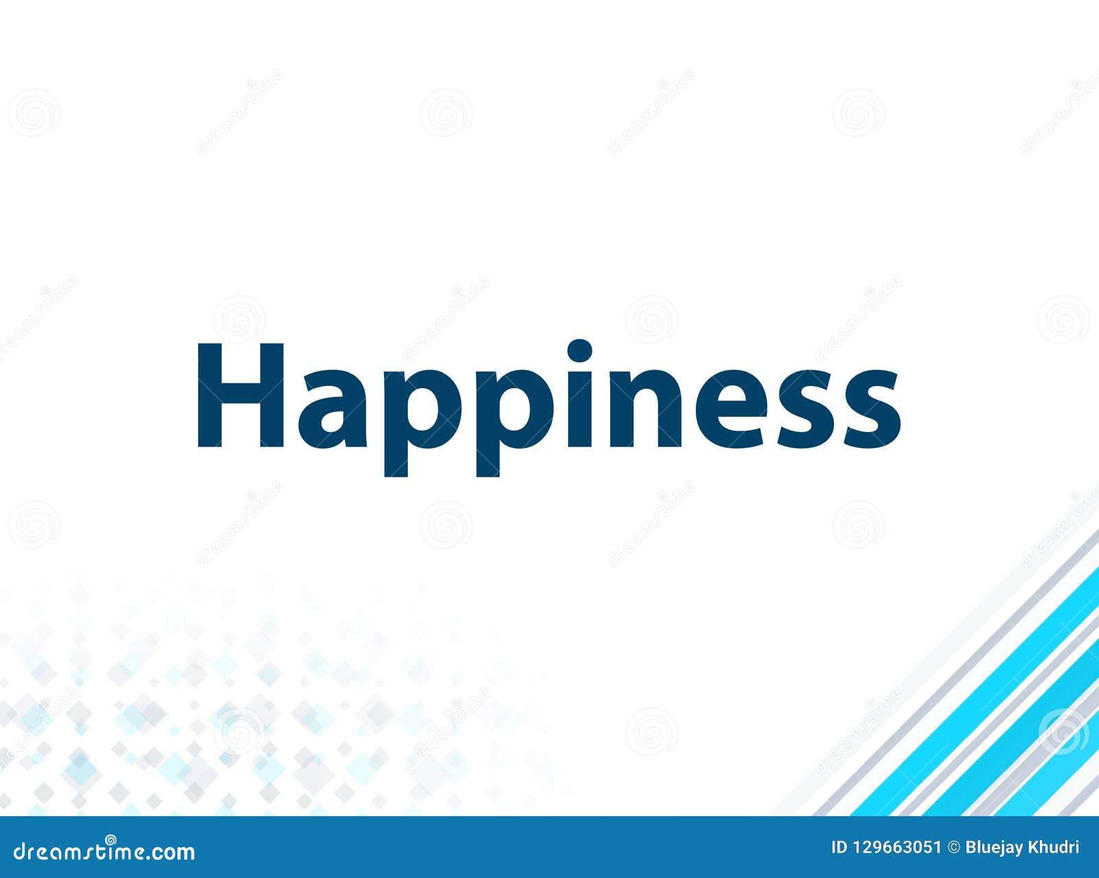 Happiness Modern Flat Design Blue Abstract Background Stock ...