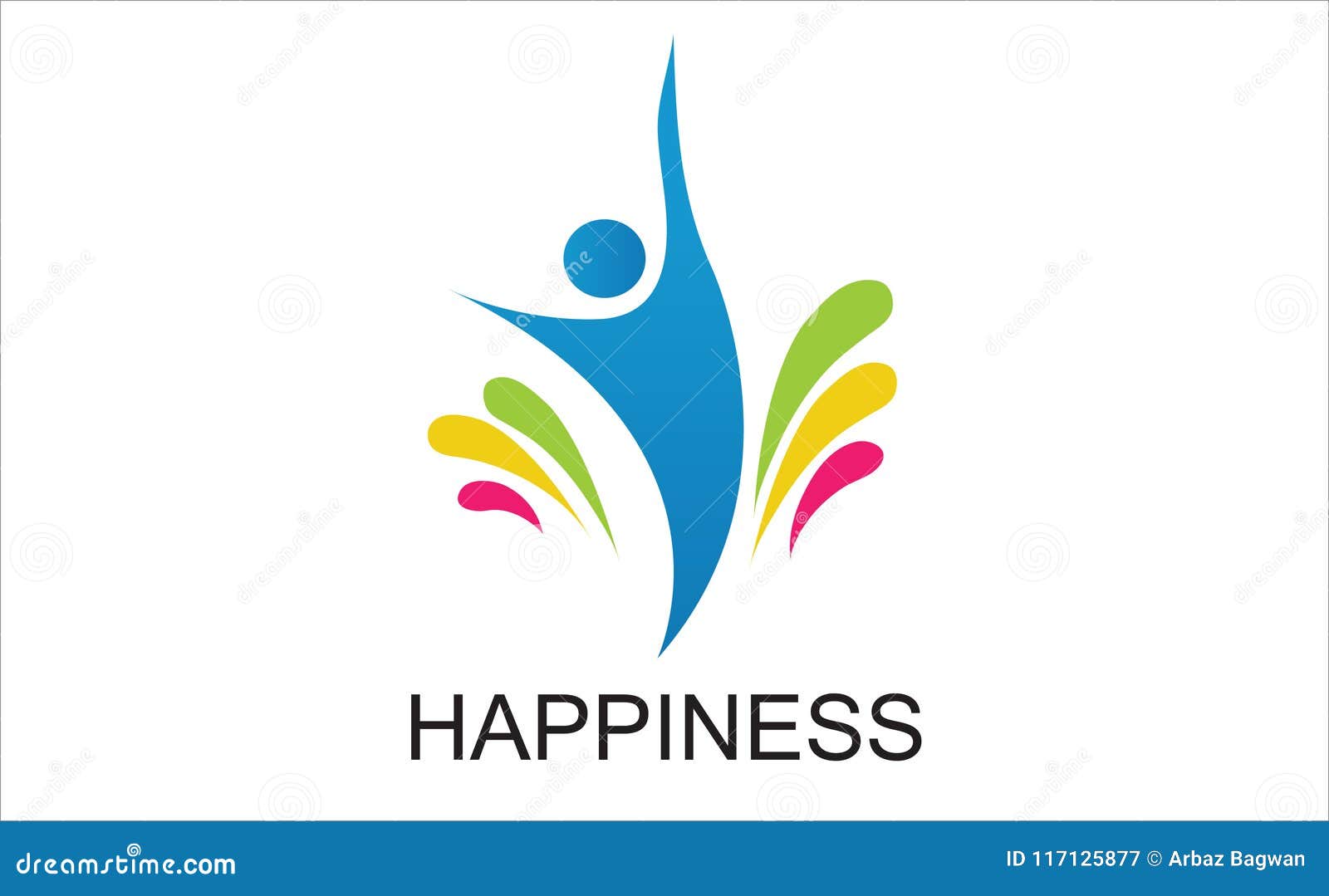 Happiness stock vector. Illustration of logo, meeting - 117125877