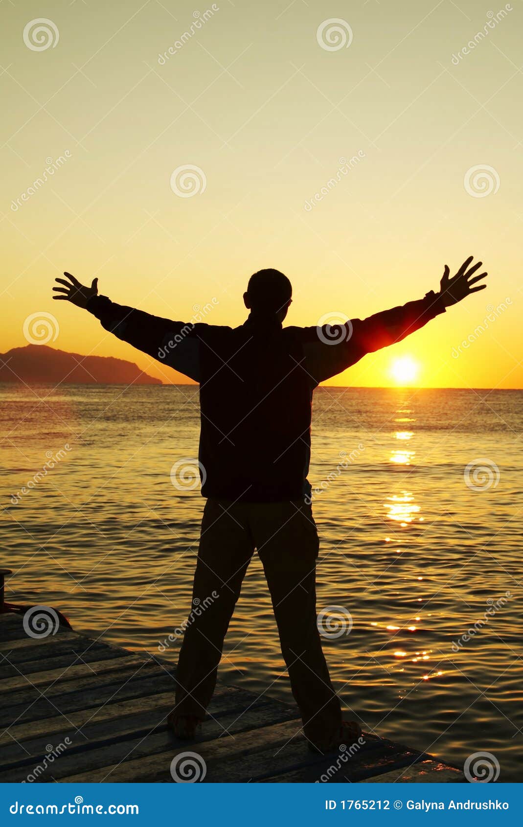 Happiness man on sunset stock photo. Image of beautiful - 1765212