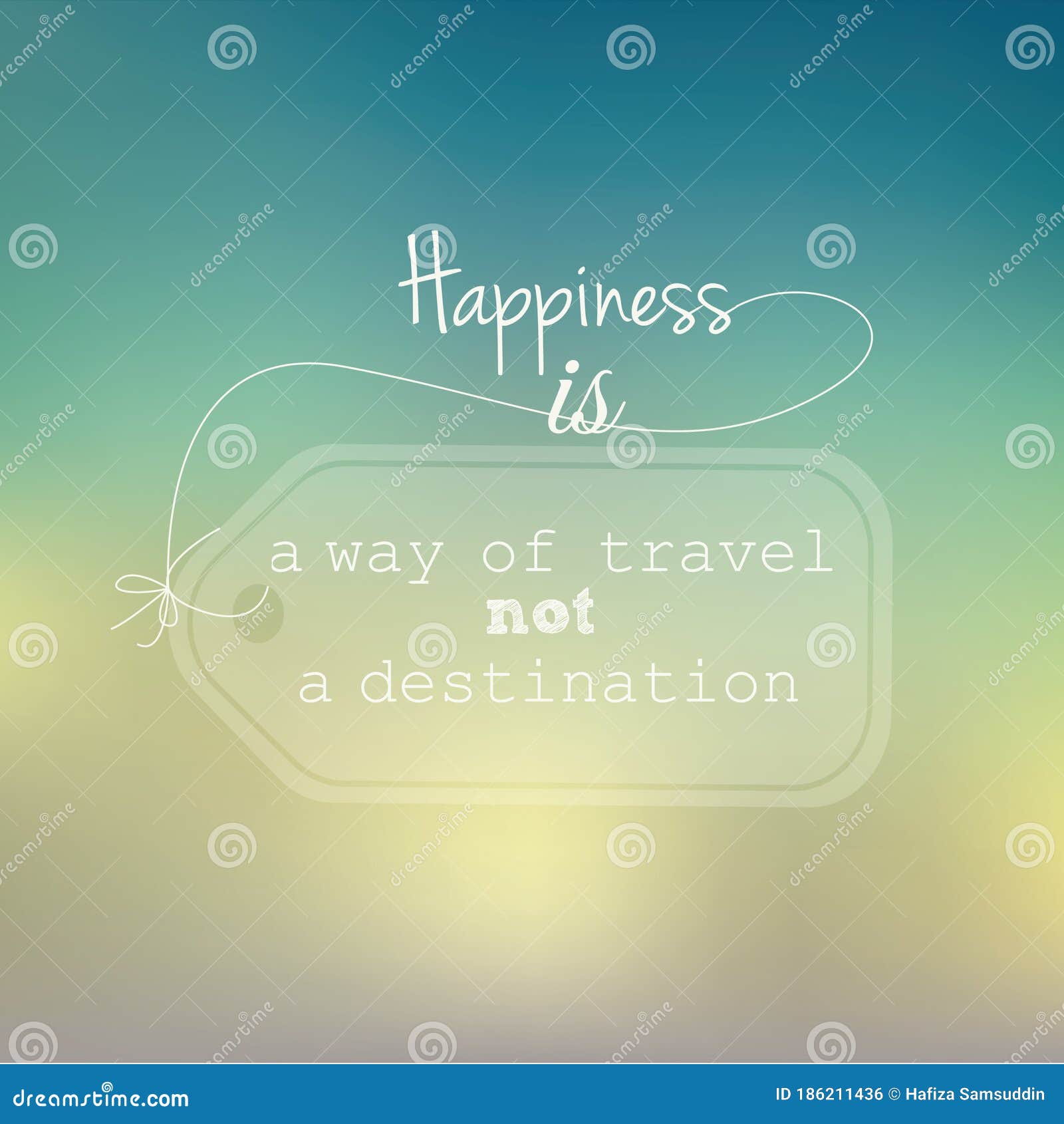 Happiness Motivation Tag. Vector Illustration Decorative Design Stock ...