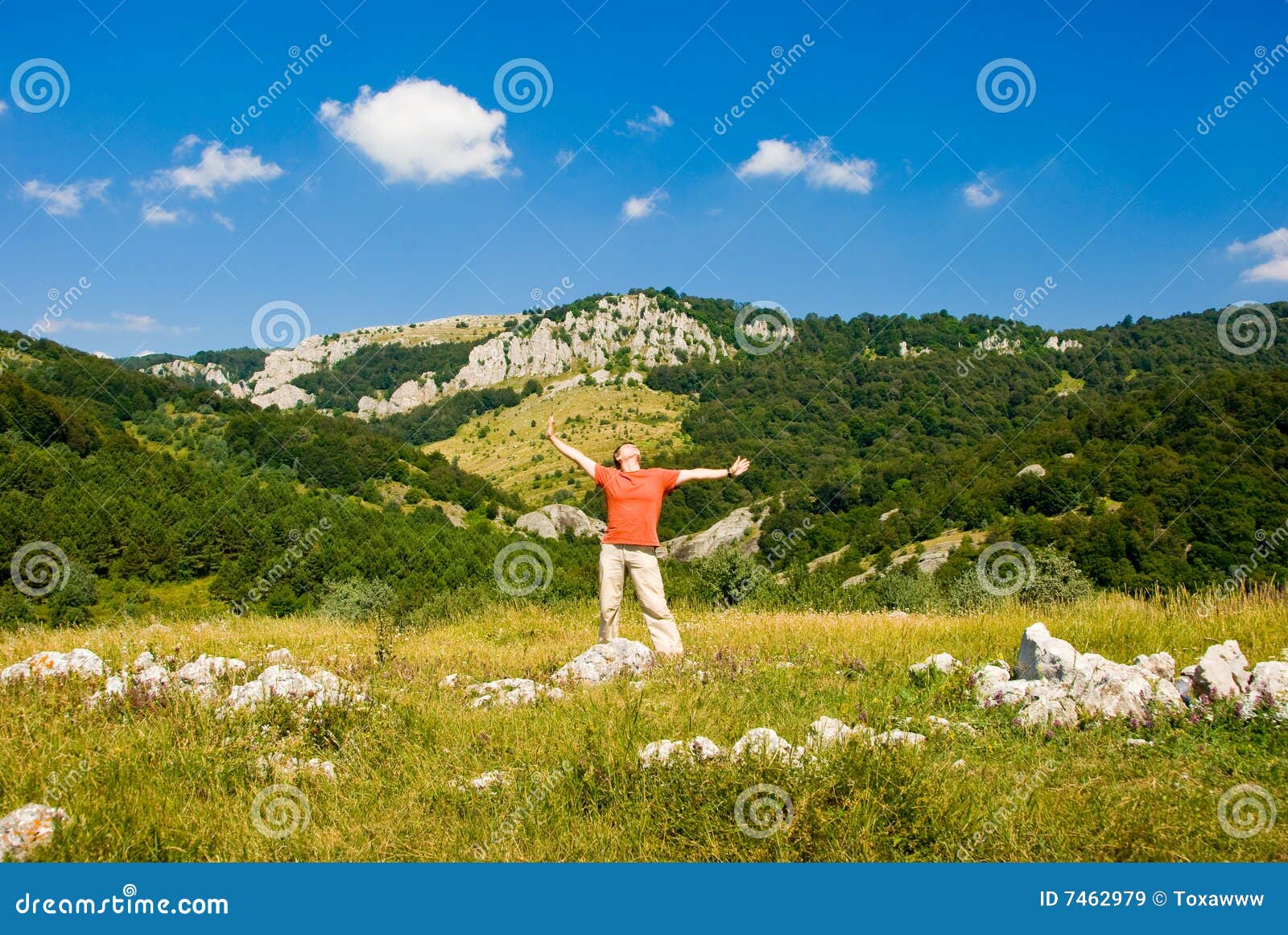 Happiness on a nature stock image. Image of extreme, freedom - 7462979