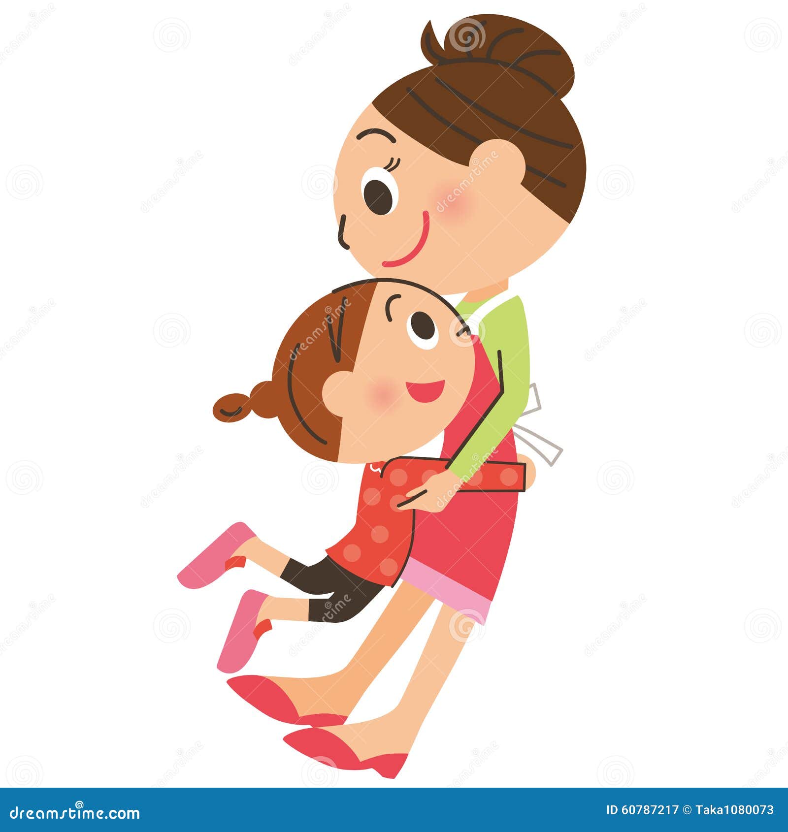 Happiness of a Parent and the Child Stock Vector - Illustration of ...
