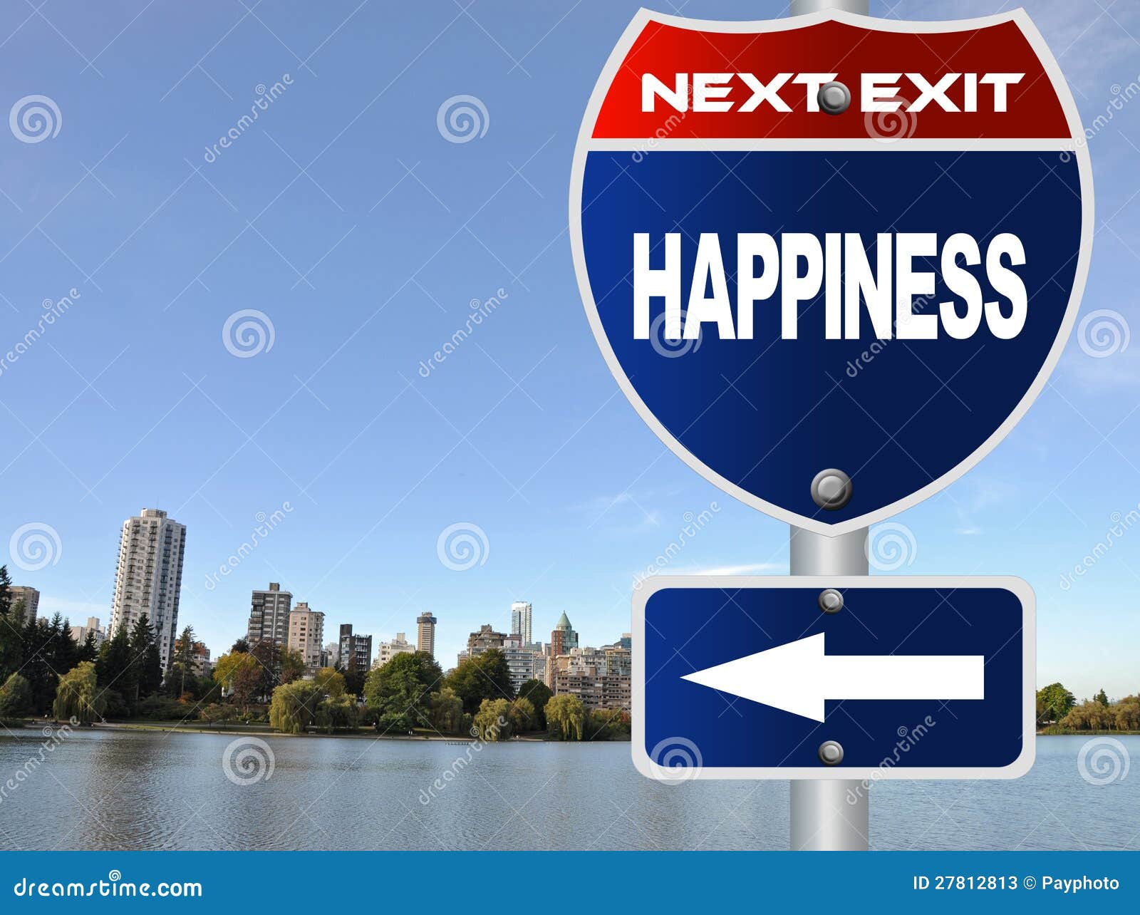 Happiness Road Sign Stock Photos - Image: 27812813