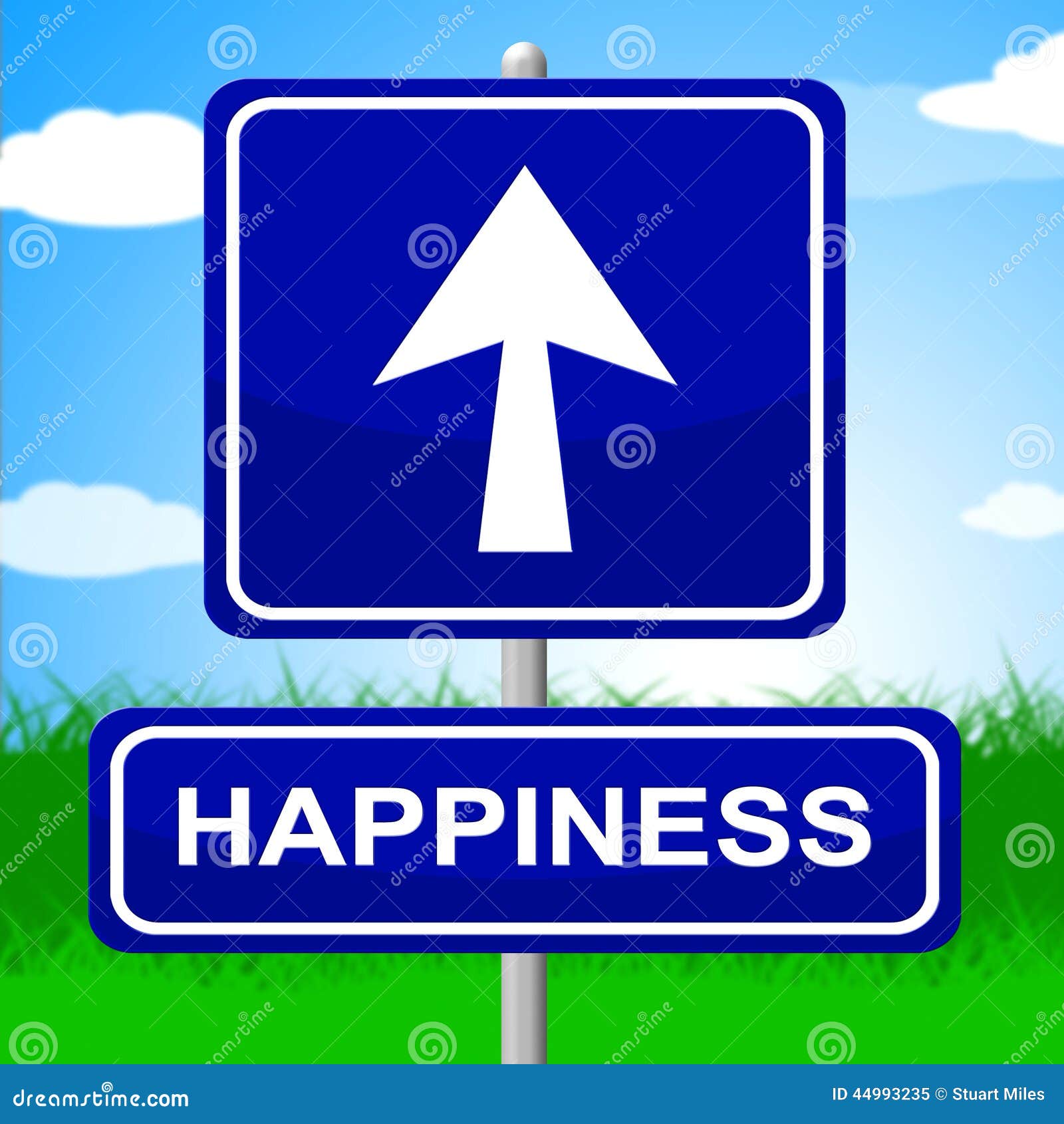 Happiness Sign Indicates Arrows Advertisement and Positive Stock ...