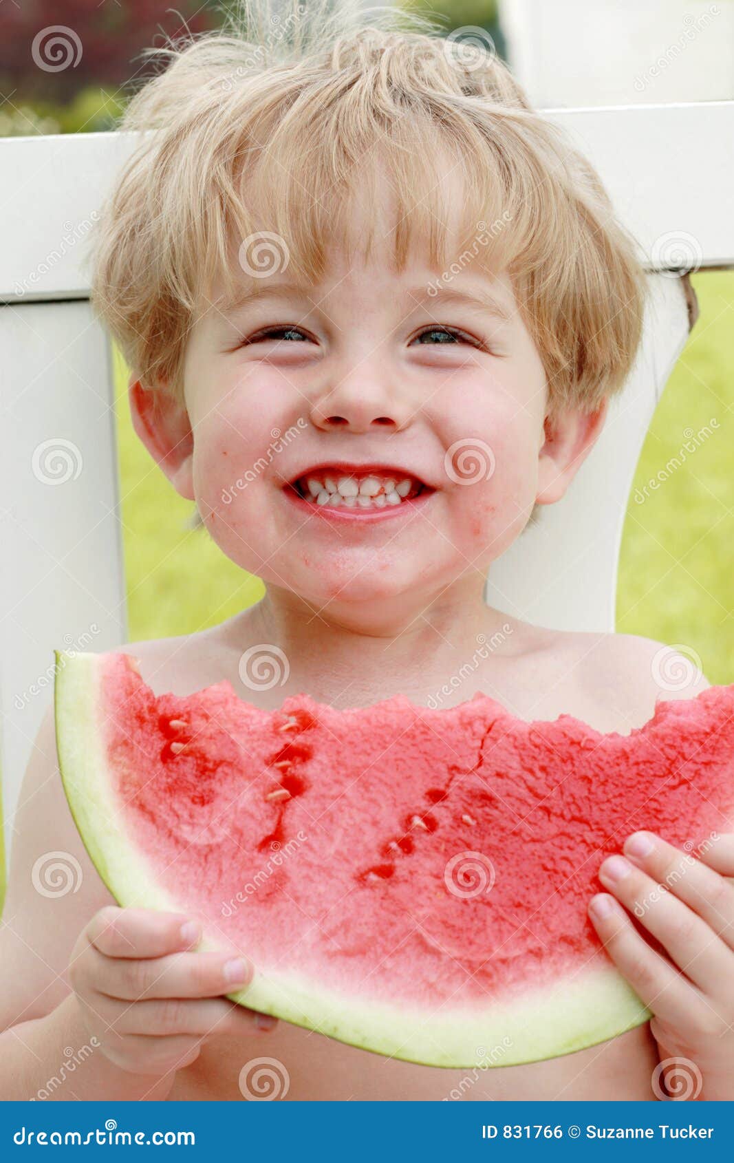 Happiness is a Slice of Watermelon Stock Photo - Image of fruit, meal ...