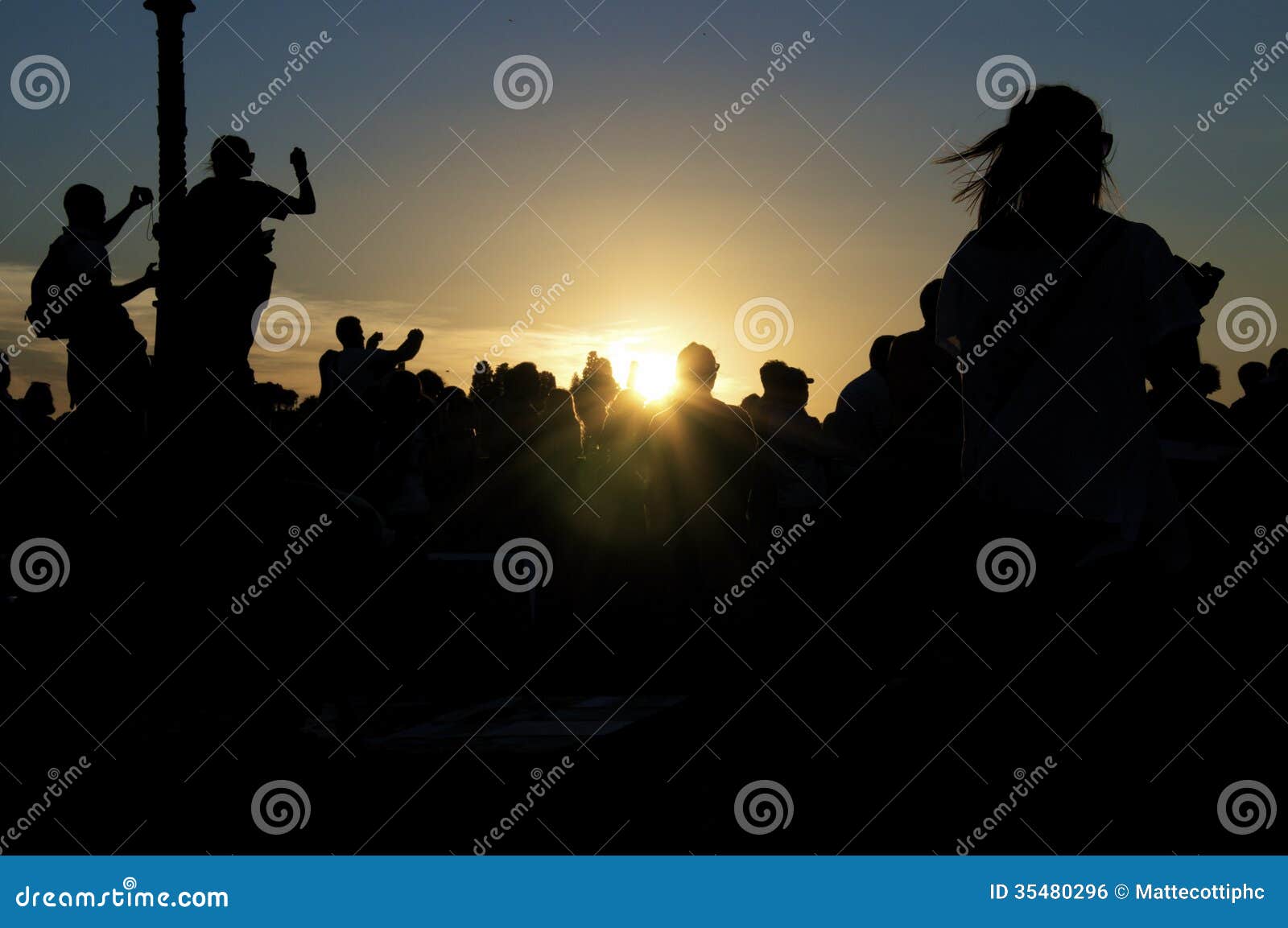 Happiness at Sunset in Summer Stock Photo - Image of life, sightseen ...