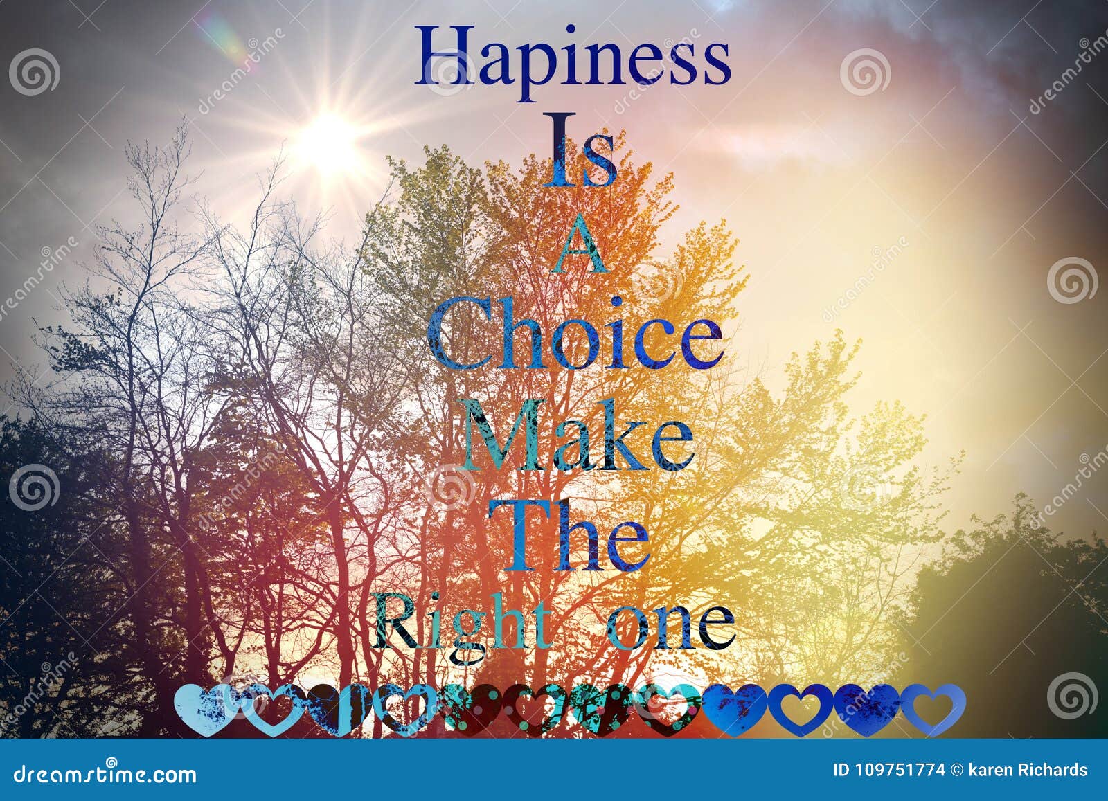 Happiness Text stock photo. Image of sunrays, decision - 109751774