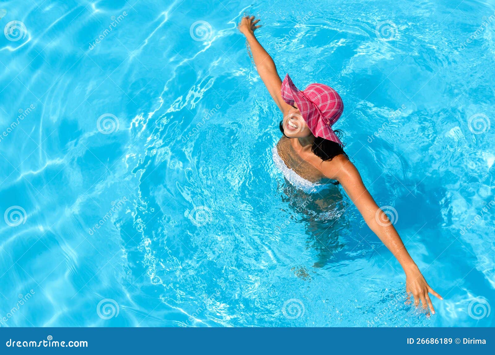 Happiness in water stock image. Image of fresh, brunette - 26686189