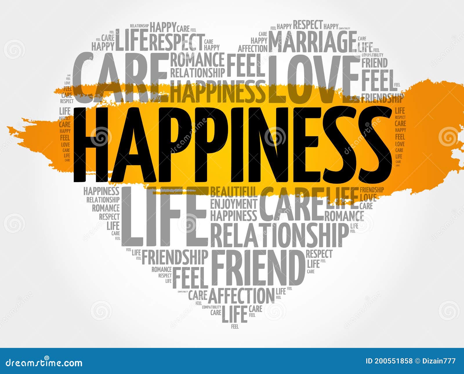 Happiness Word Cloud Collage Stock Illustration - Illustration of happy ...