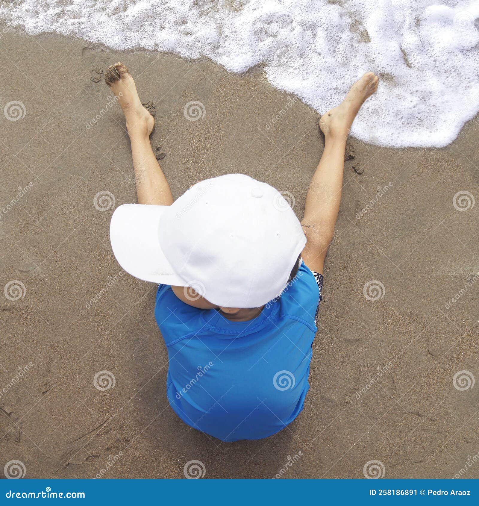 Happpy Summer Day Sitting on the Sand Stock Image - Image of childhood ...