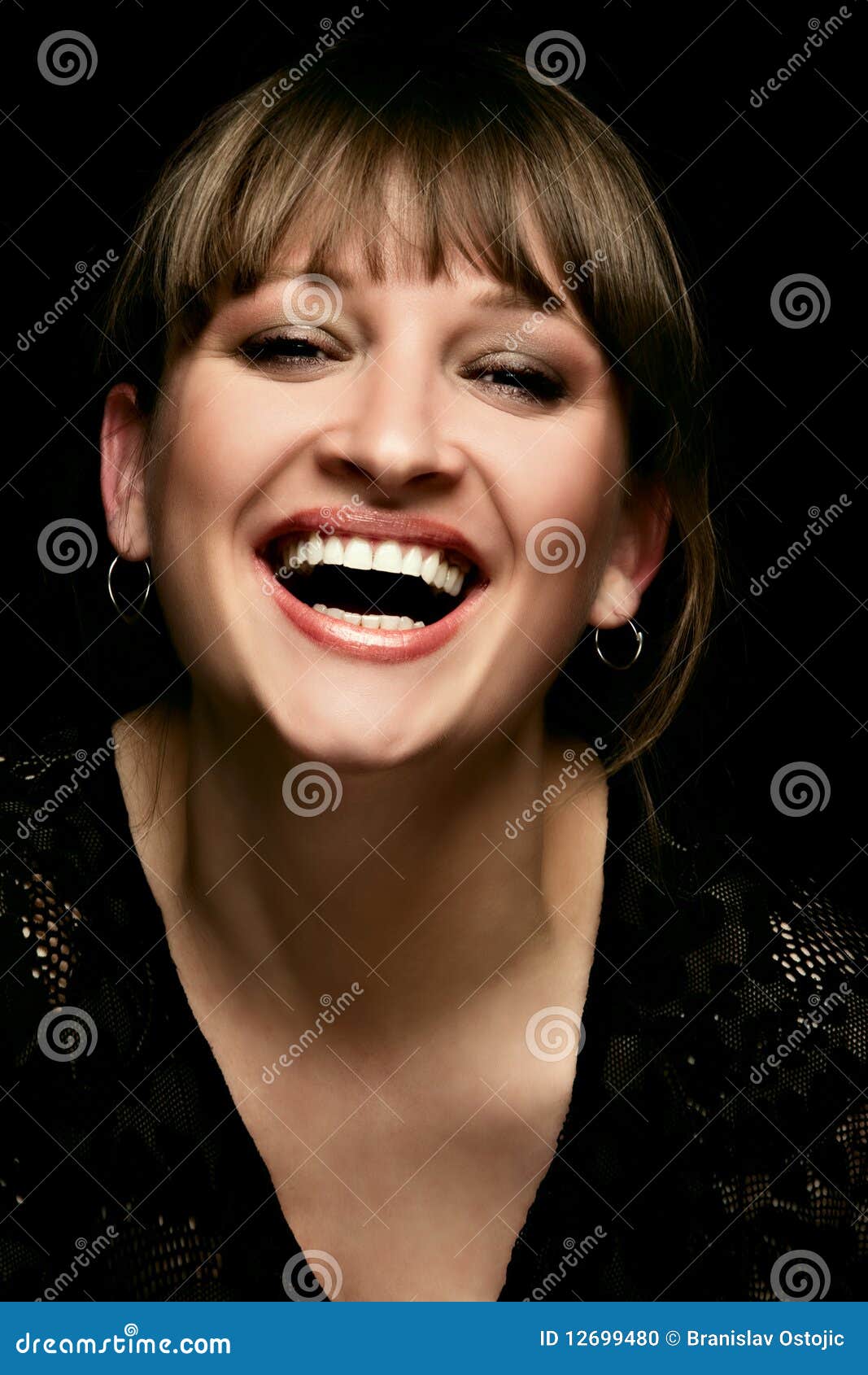 Happy stock photo. Image of expressing, positivity, studio - 12699480