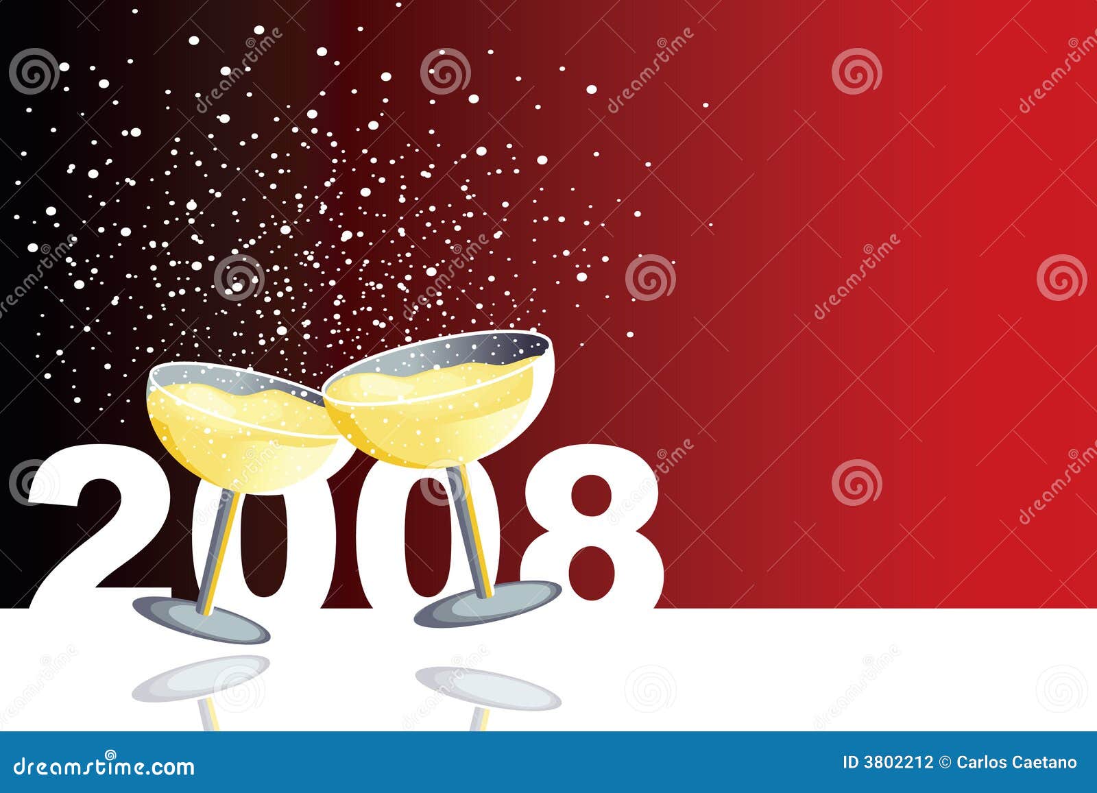 Happy 2008 stock illustration. Illustration of pair, 2008 - 3802212