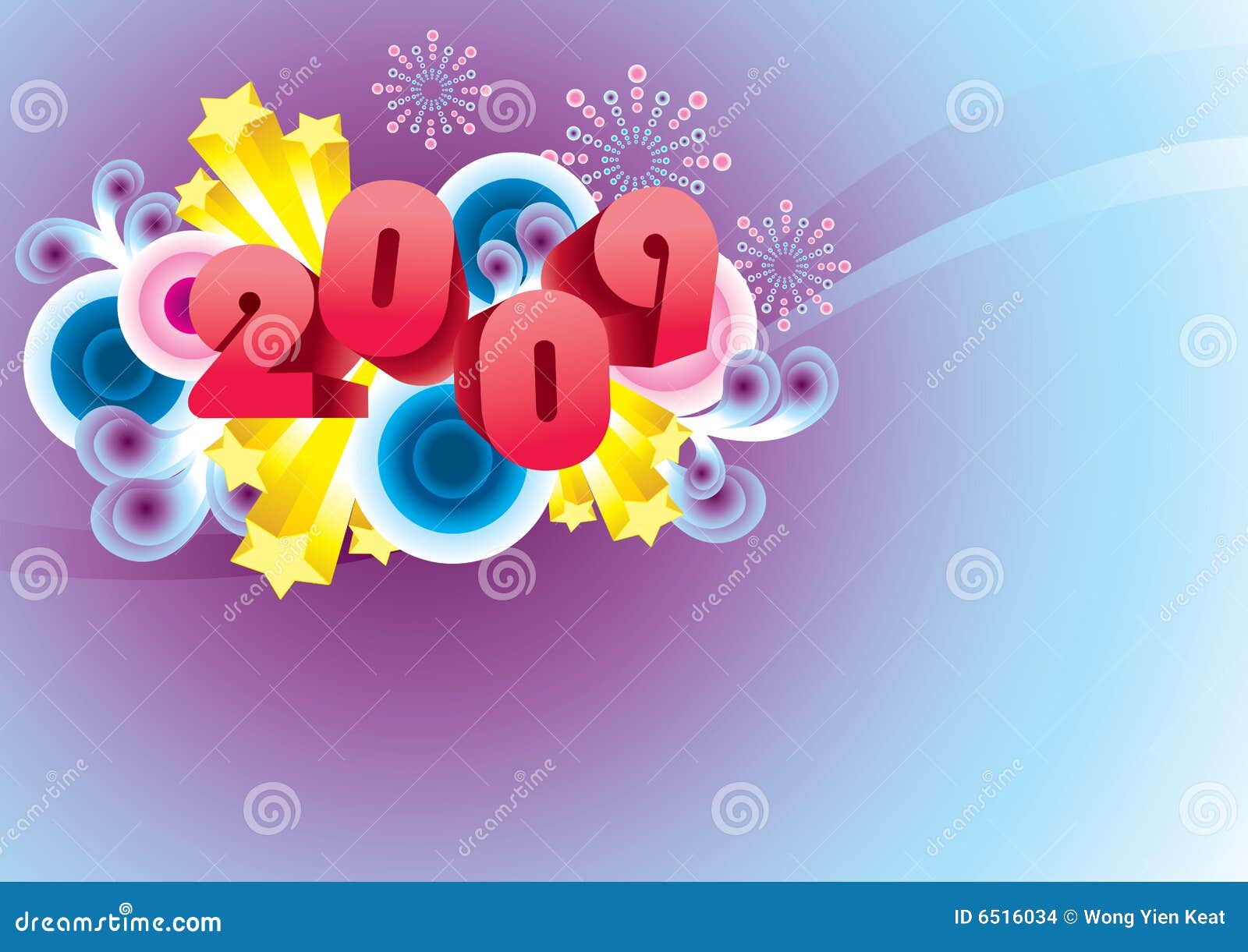 Happy 2009! stock vector. Illustration of graphic, millennium - 6516034