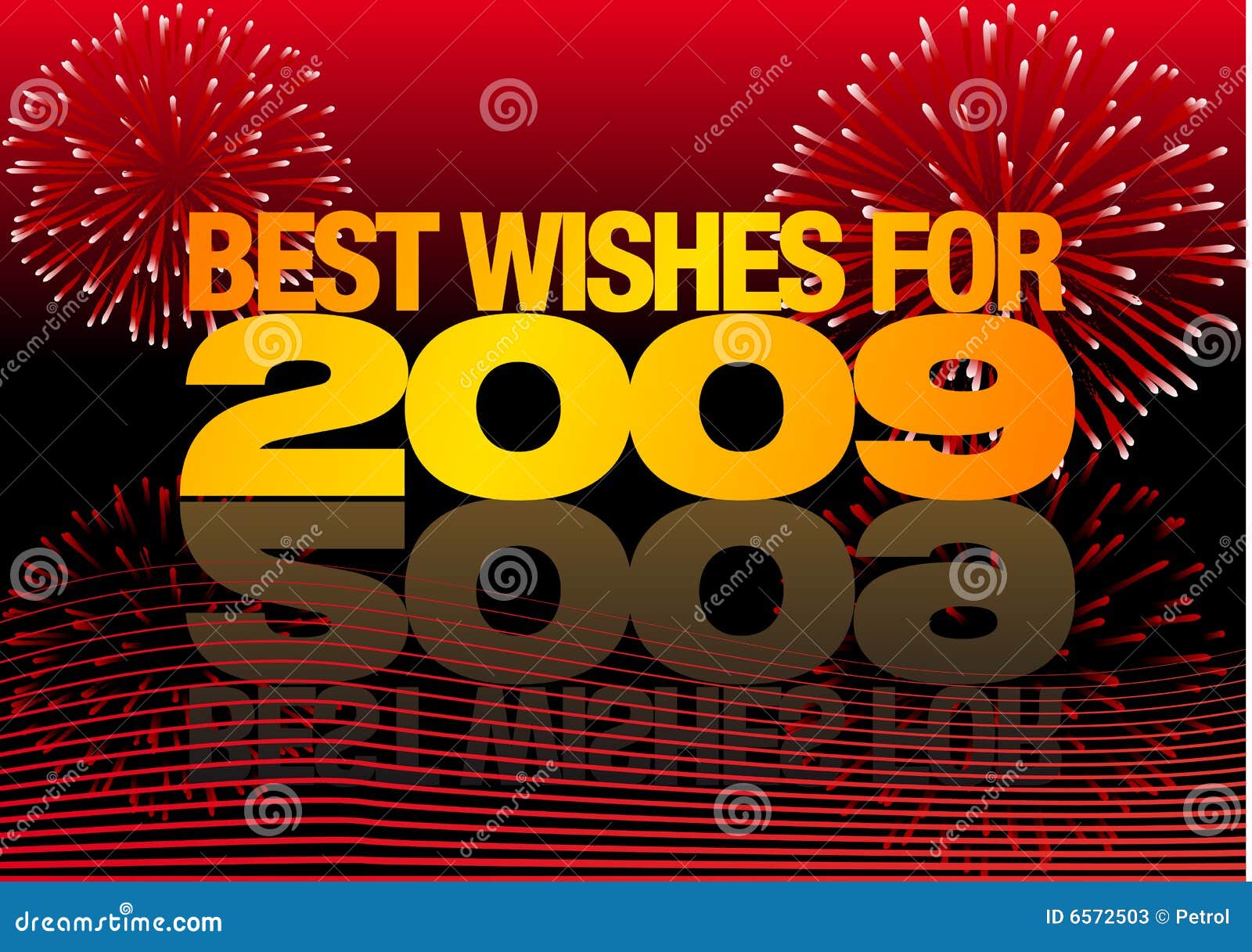 Happy 2009 stock vector. Illustration of seasonal, eight - 6572503