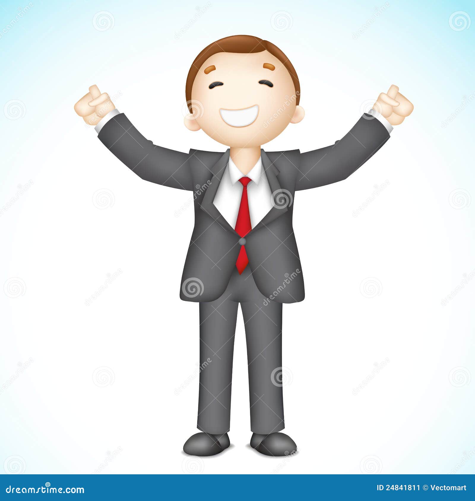 Happy 3d Business Man in Vector Stock Vector - Illustration of human ...