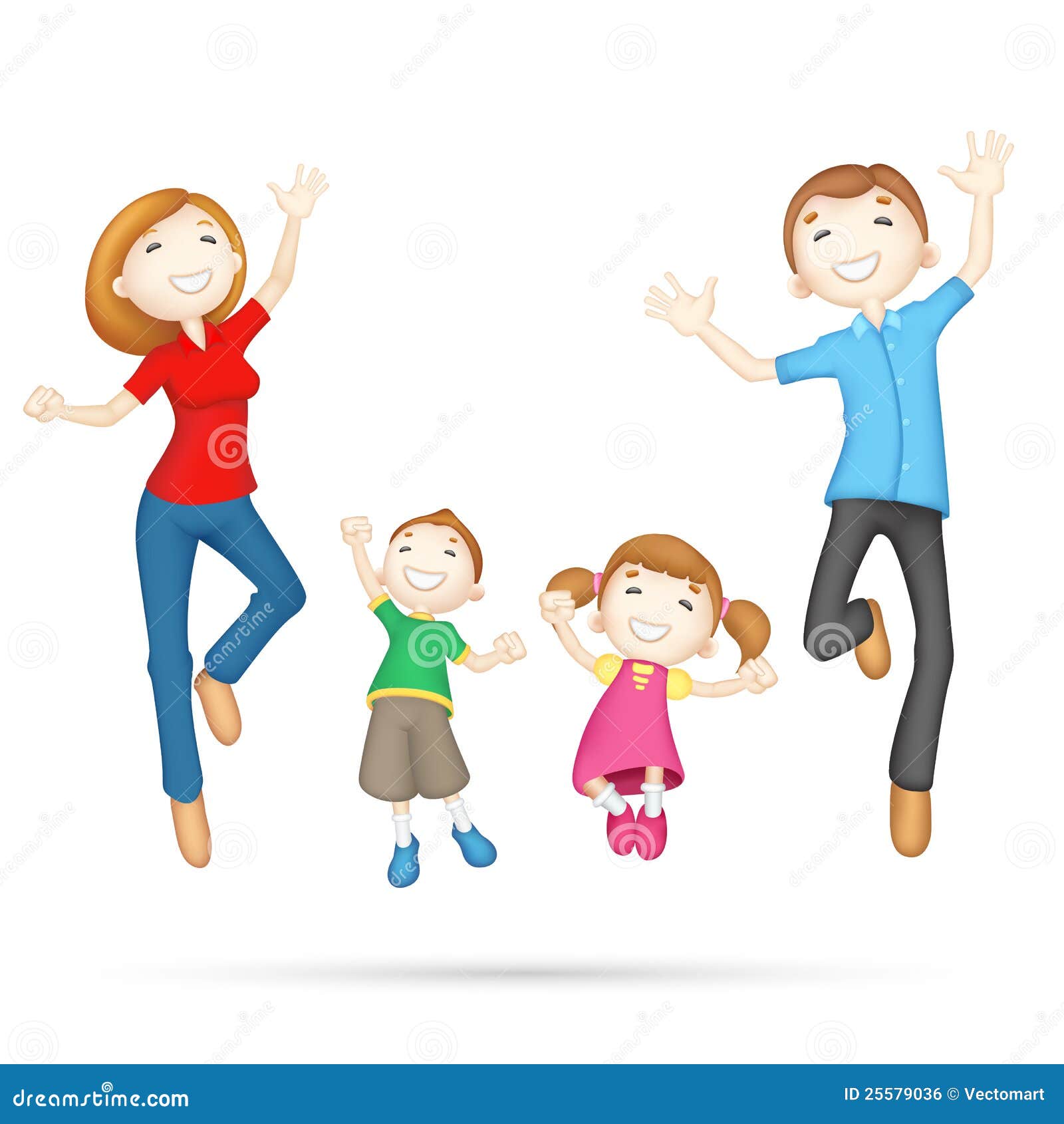 Happy 3d Family stock vector. Illustration of person - 25579036
