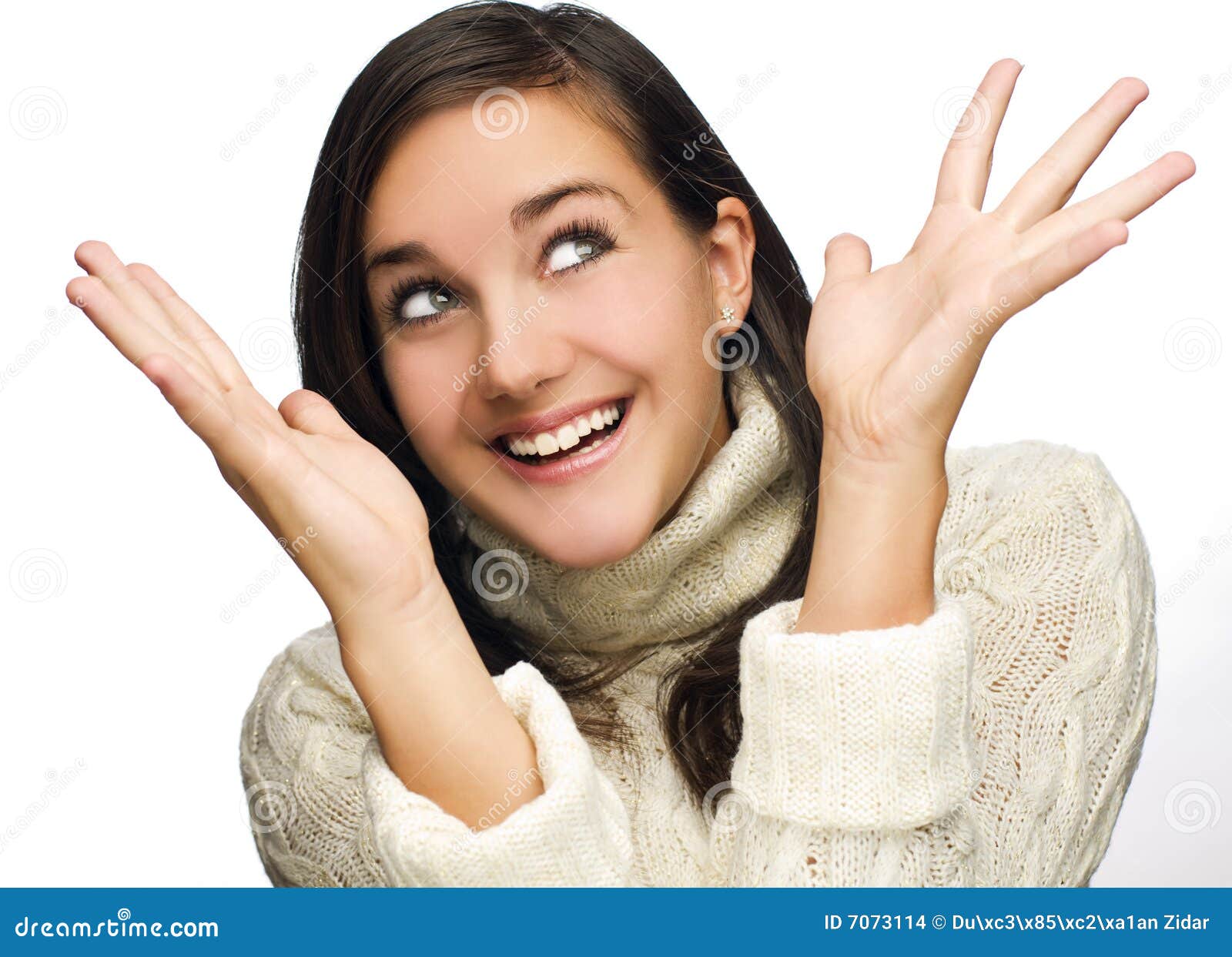 Happy stock photo. Image of success, attractive, white - 7073114