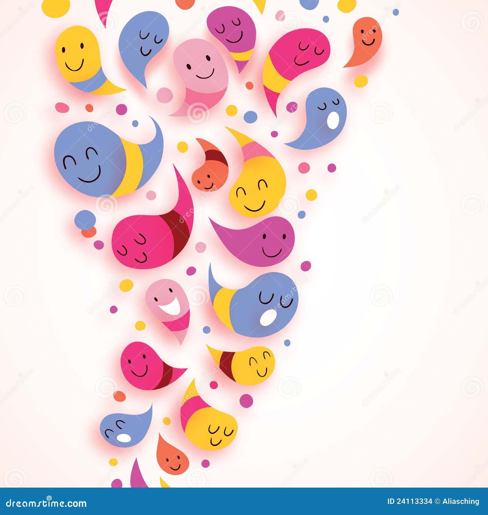 Happy Abstract Characters Colorful Background Stock Vector ...