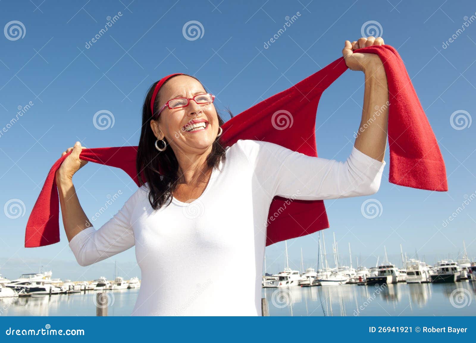 Happy Active Retirement Woman Stock Image - Image of female, leisure ...