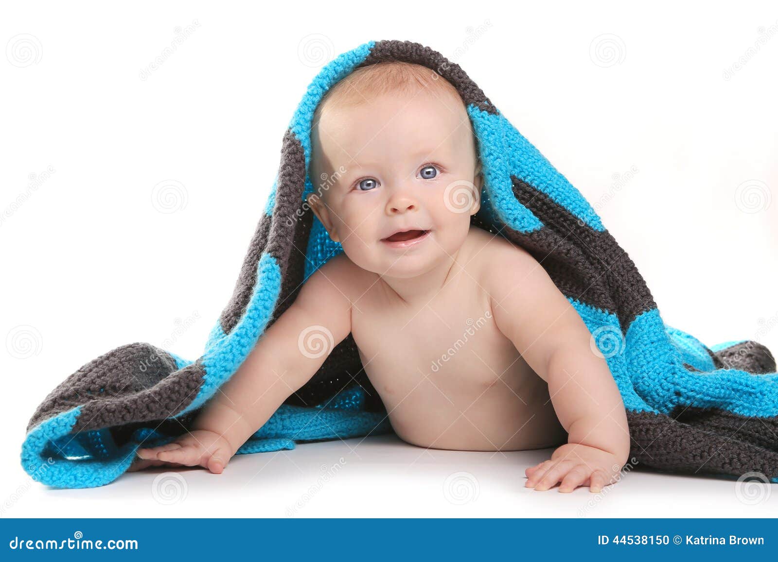 Happy Adorable Baby on a White Background Stock Photo - Image of girl ...