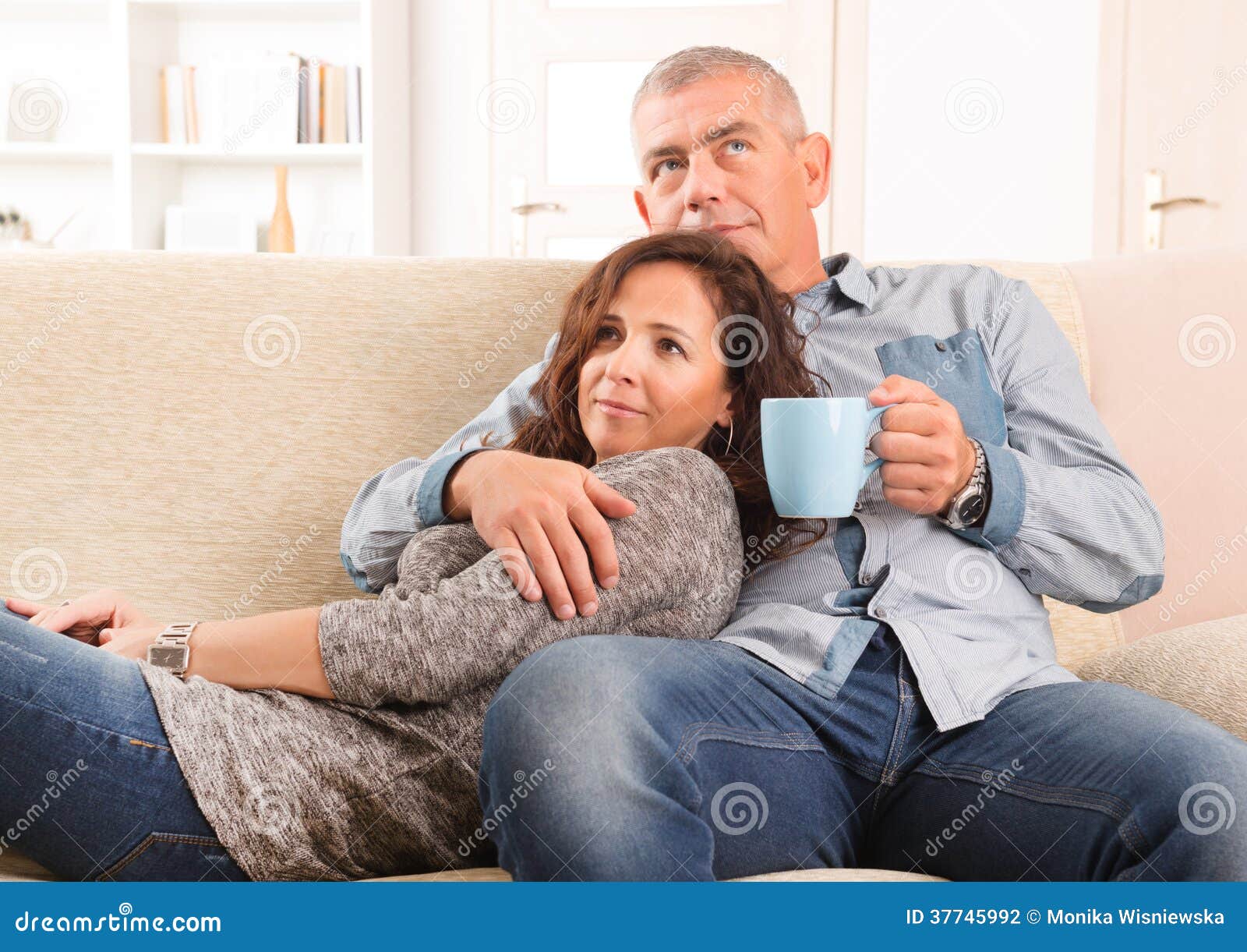 Happy adults stock photo. Image of home, embrace, brunette - 37745992