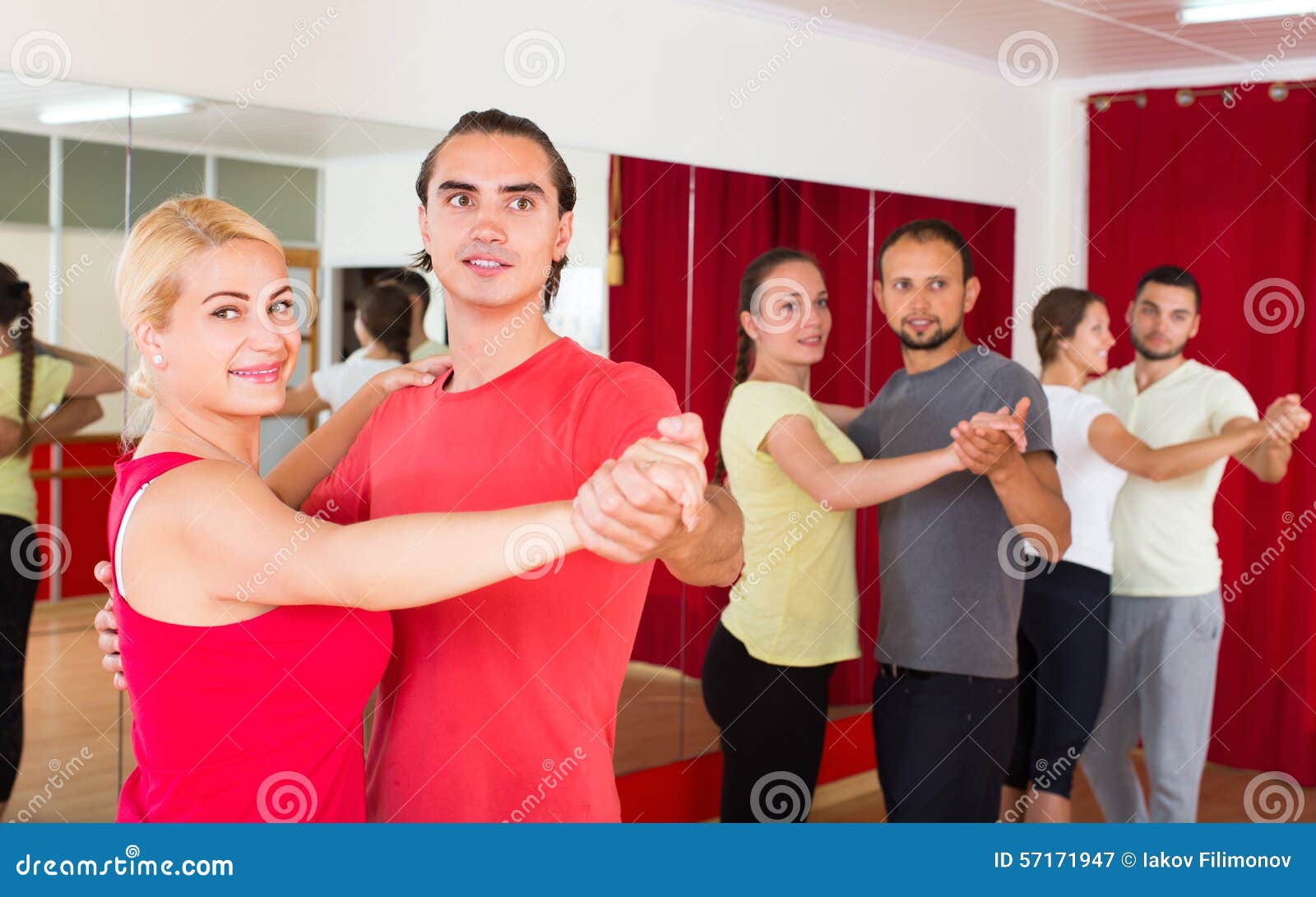 Happy Adults Dancing Pair Dance Stock Image - Image of european, active ...