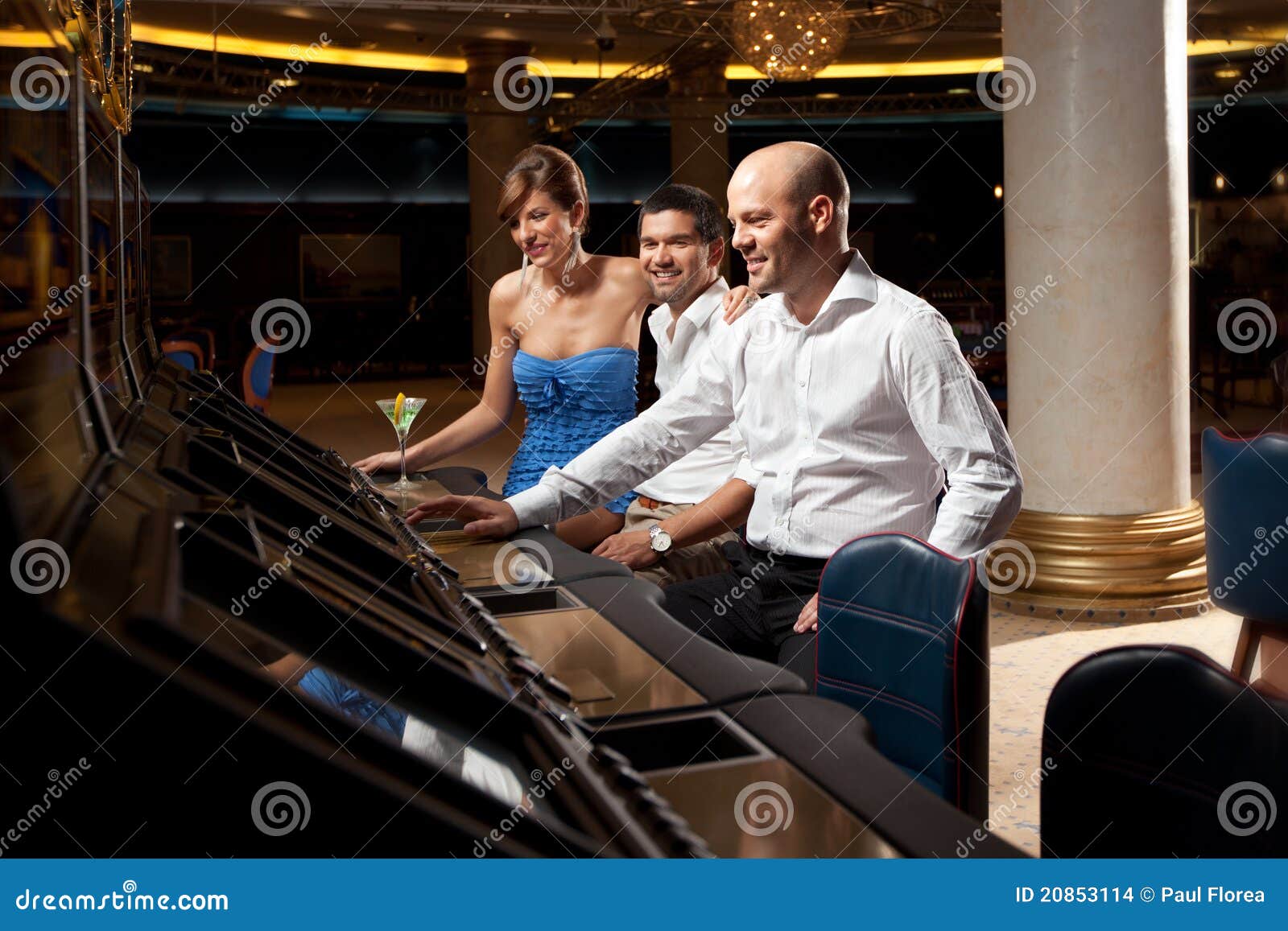 Happy Adults Formal Dressed Gambling in Casino Stock Photo - Image of ...