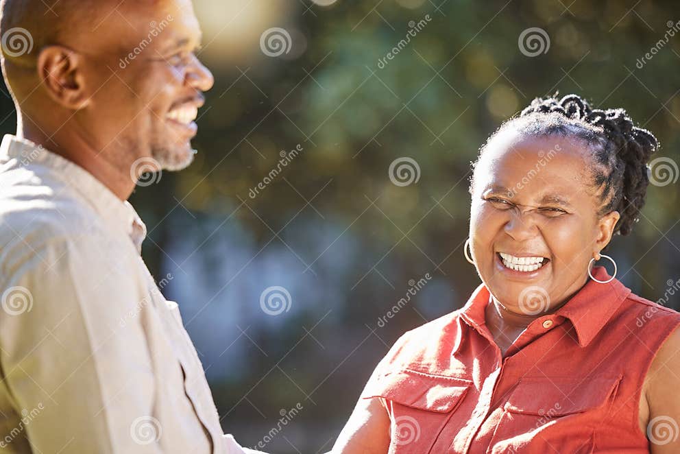 Happy Affectionate Mature African American Couple Sharing An Intimate