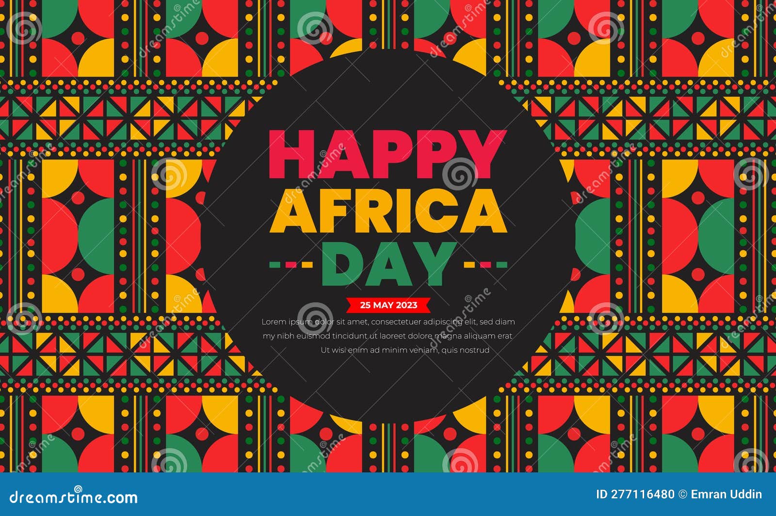 Happy Africa Day Background or Banner Design Stock Vector ...