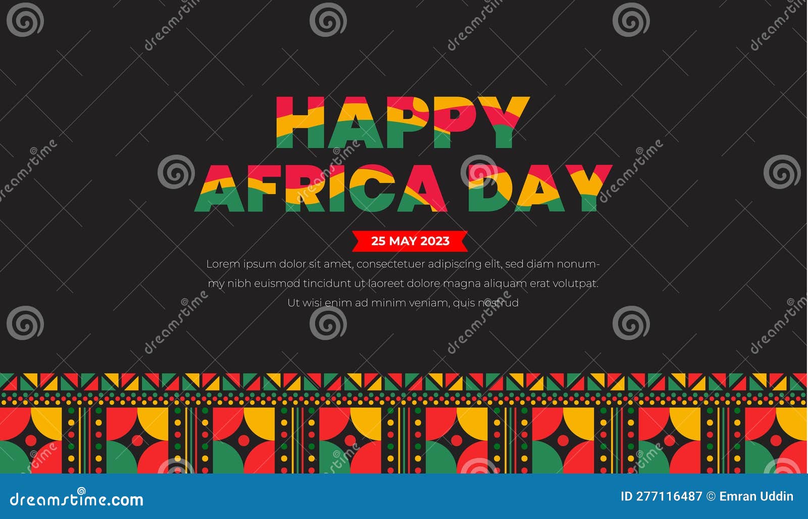 Happy Africa Day Banner Of African Paper Cut Map Vector Illustration ...