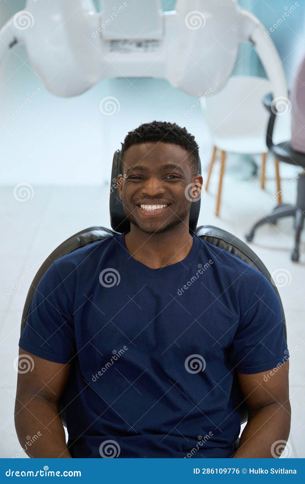 Happy African American Guy Looking At Camera With Toothy Smile Stock