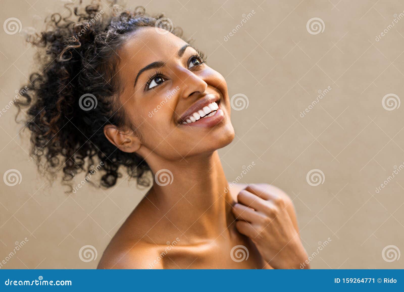 Happy African Beauty Woman Laughing Stock Image Image Of Purity