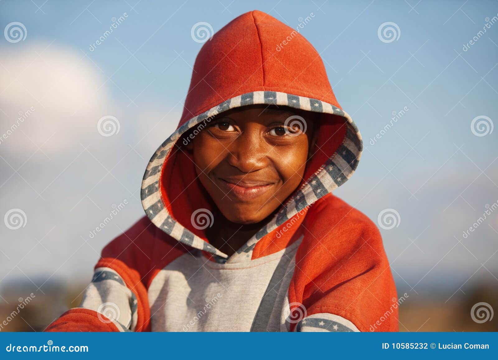 Happy African boy stock photo. Image of hood, africa - 10585232