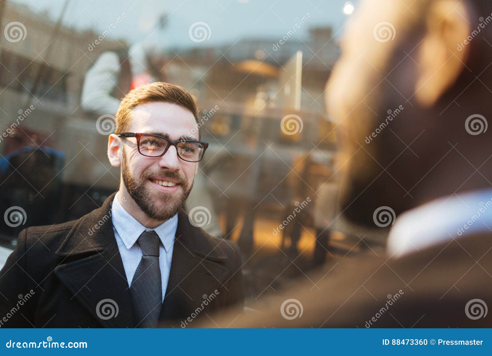 Happy agent stock photo. Image of human, bristle, agent - 88473360
