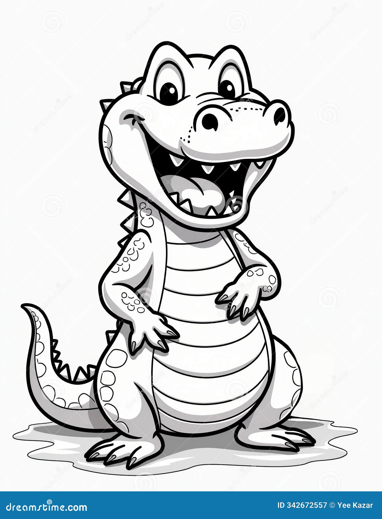 Happy Alligator Cartoon stock illustration. Illustration of logo ...