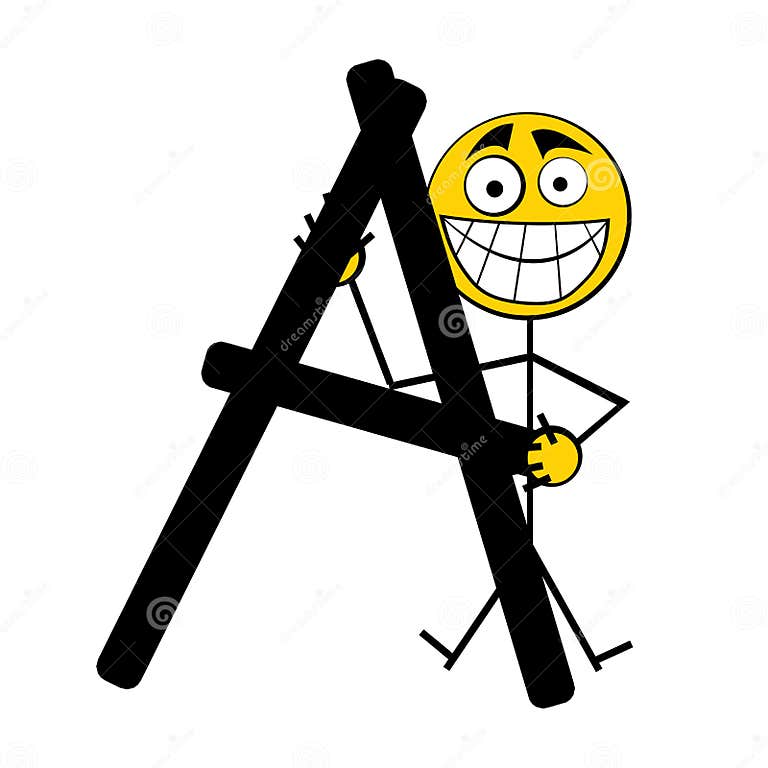 Happy alphabet letters - a stock illustration. Illustration of jolly ...