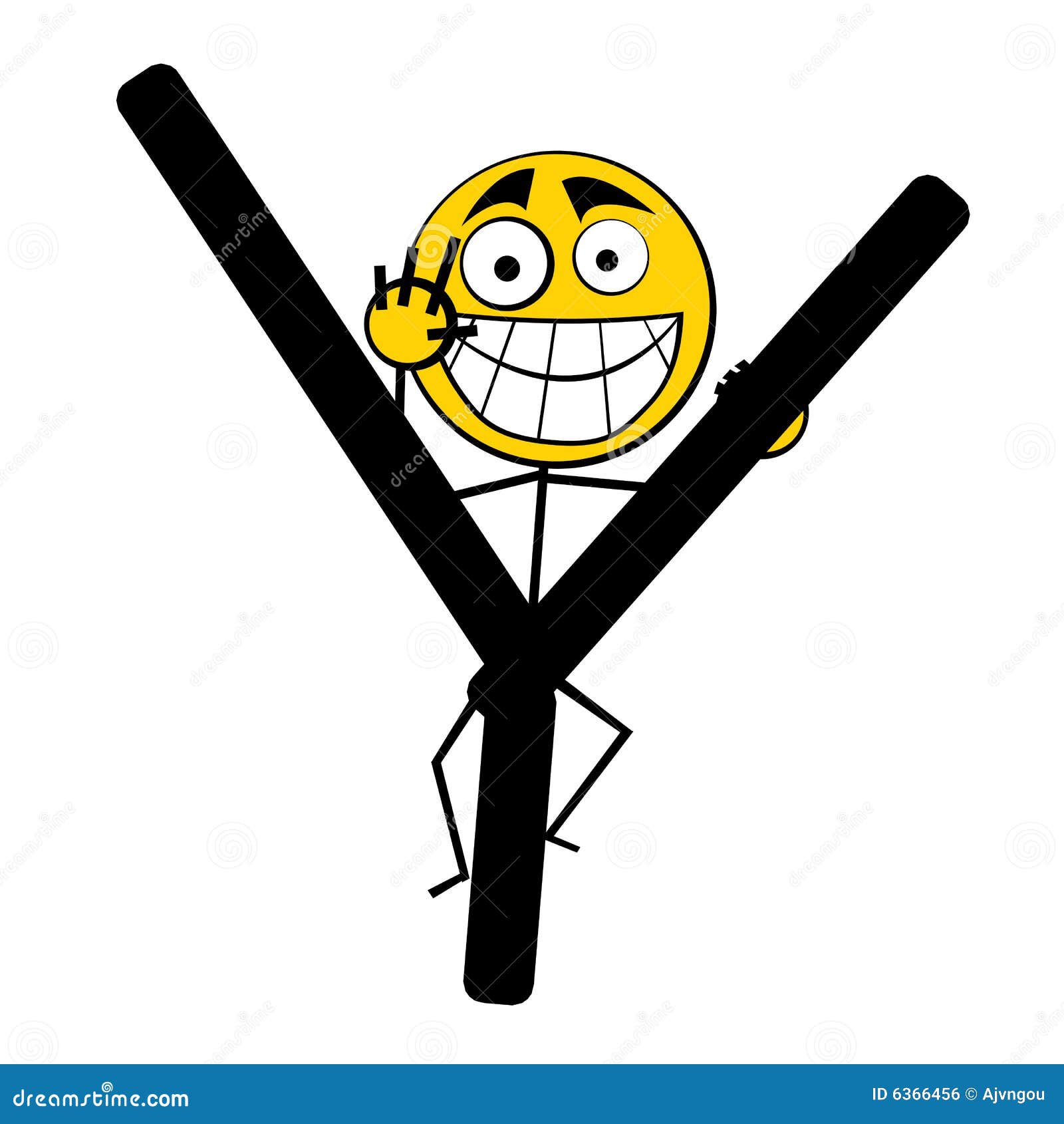 Happy alphabet letters - Y stock illustration. Illustration of alphabet ...