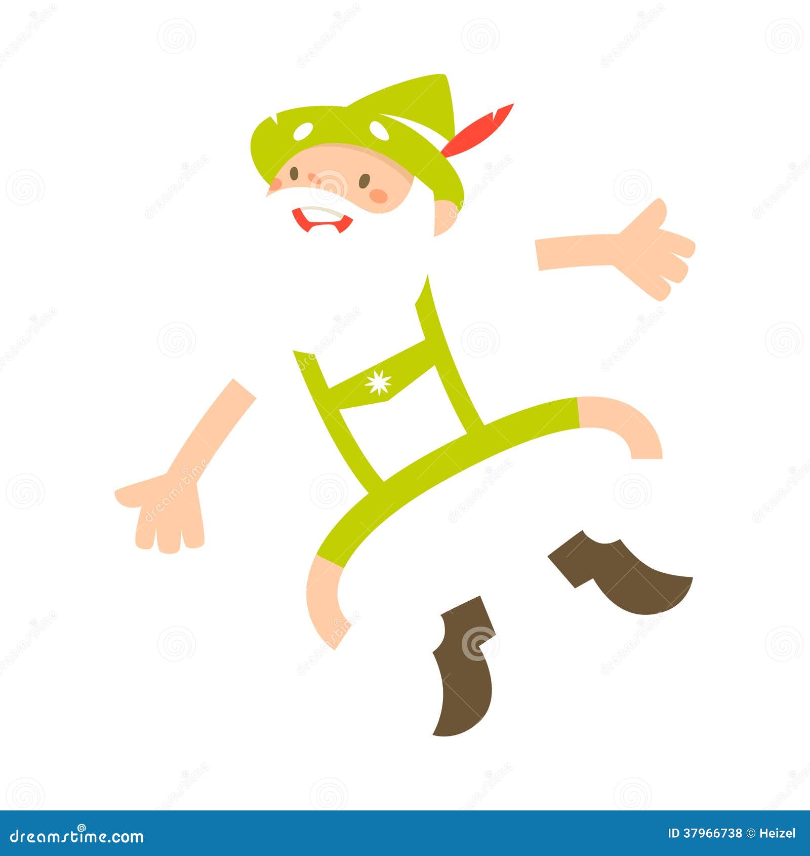 Happy alpine man stock vector. Illustration of mountain - 37966738