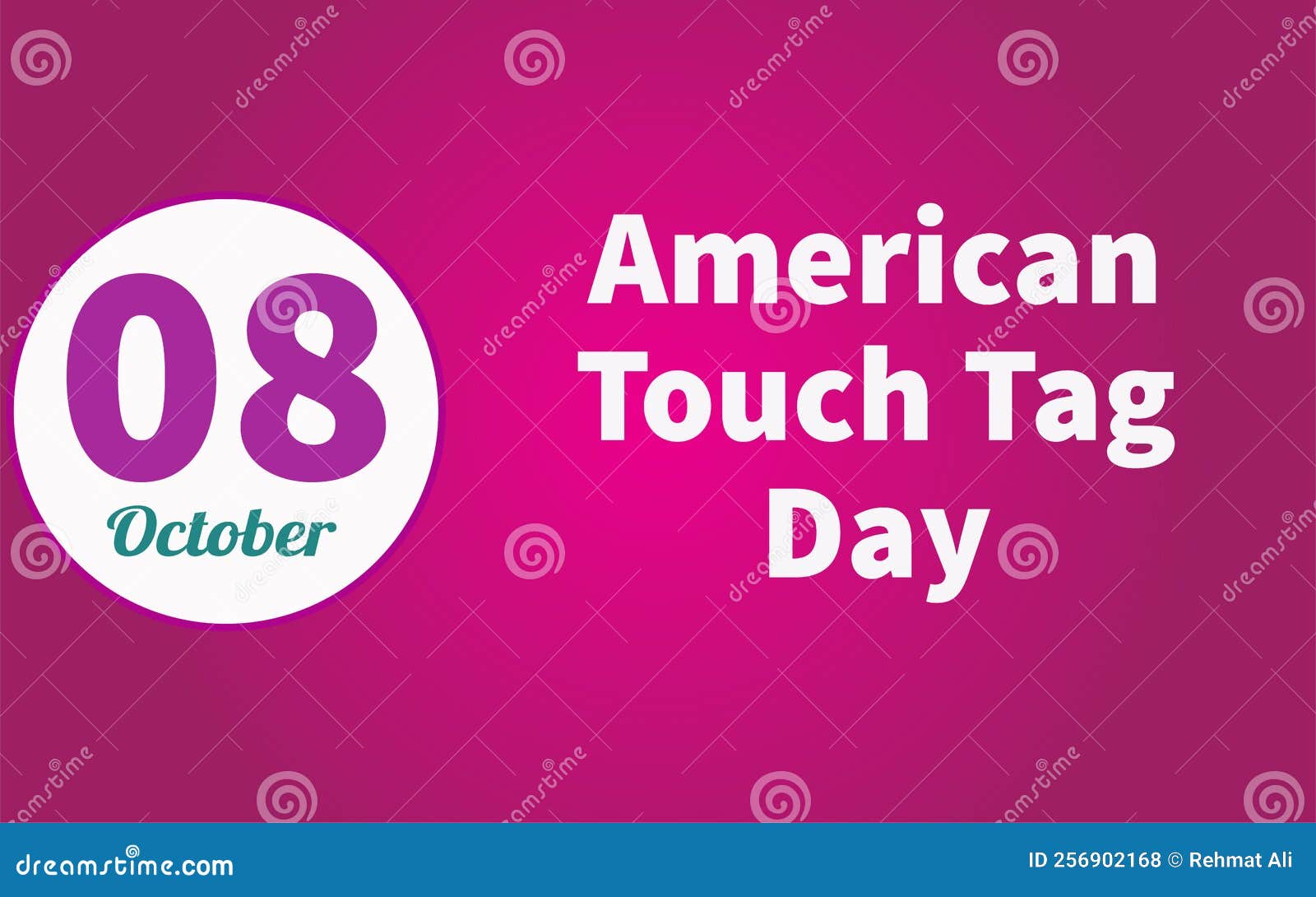 Happy American Touch Tag Day, October 08. Calendar of October Retro ...