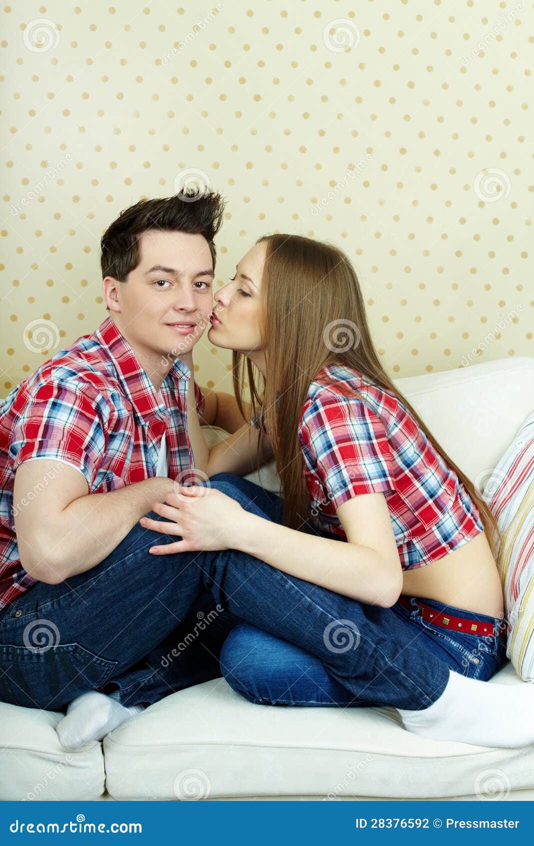 Happy amorous couple stock photo. Image of handsome, flirtation - 28376592