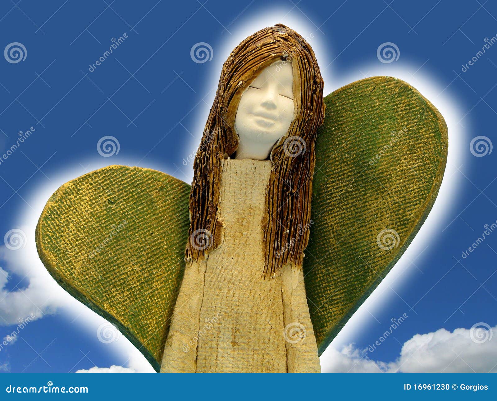 Happy angel stock photo. Image of halo, heart, happy - 16961230