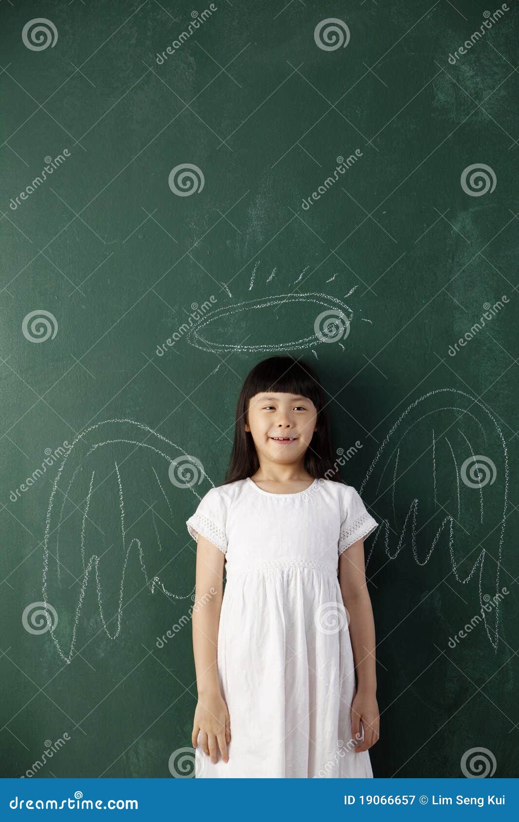 Happy angel stock image. Image of blackboard, color, halo - 19066657