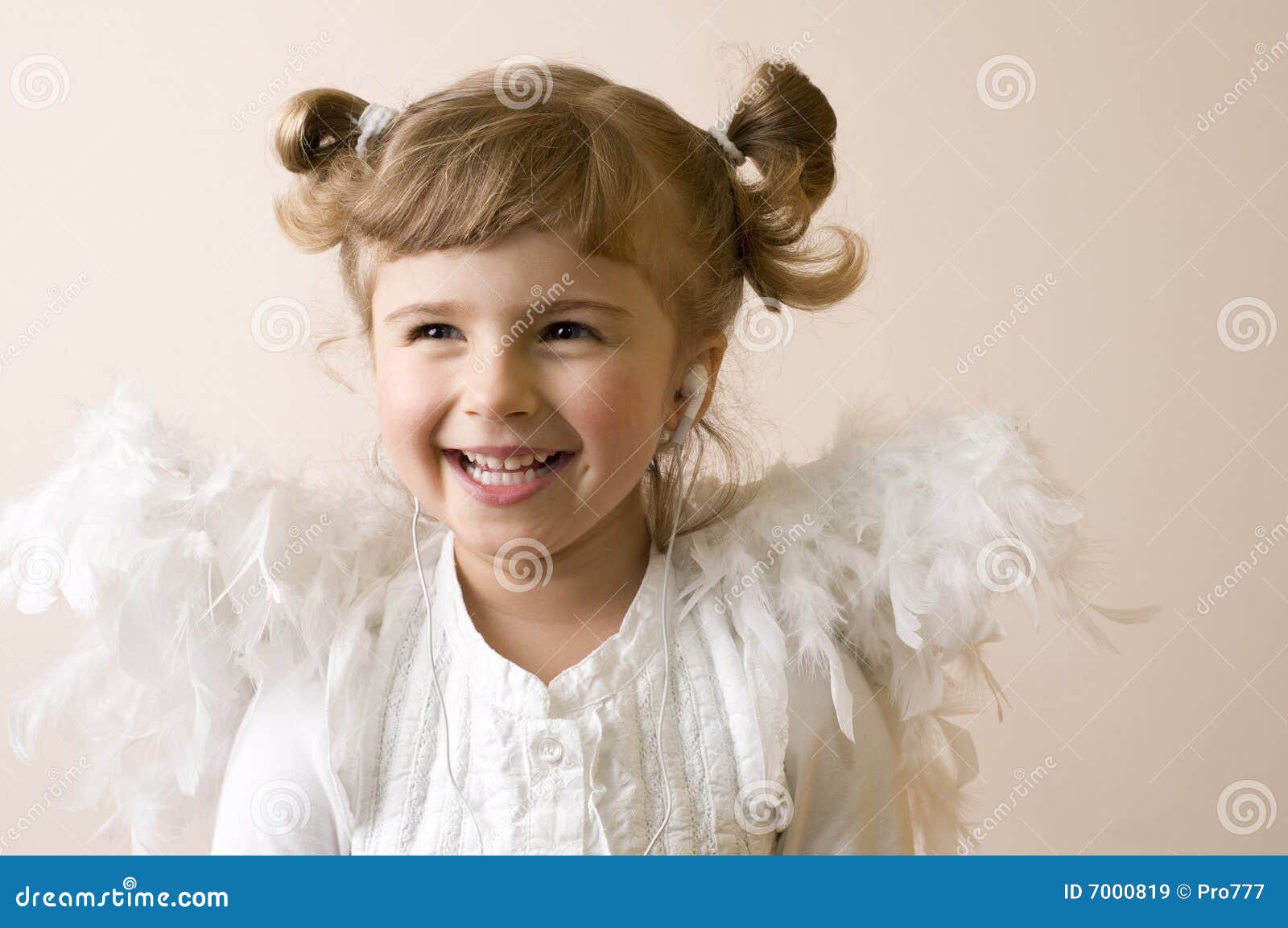 Happy angel stock image. Image of angel, freedom, dress - 7000819