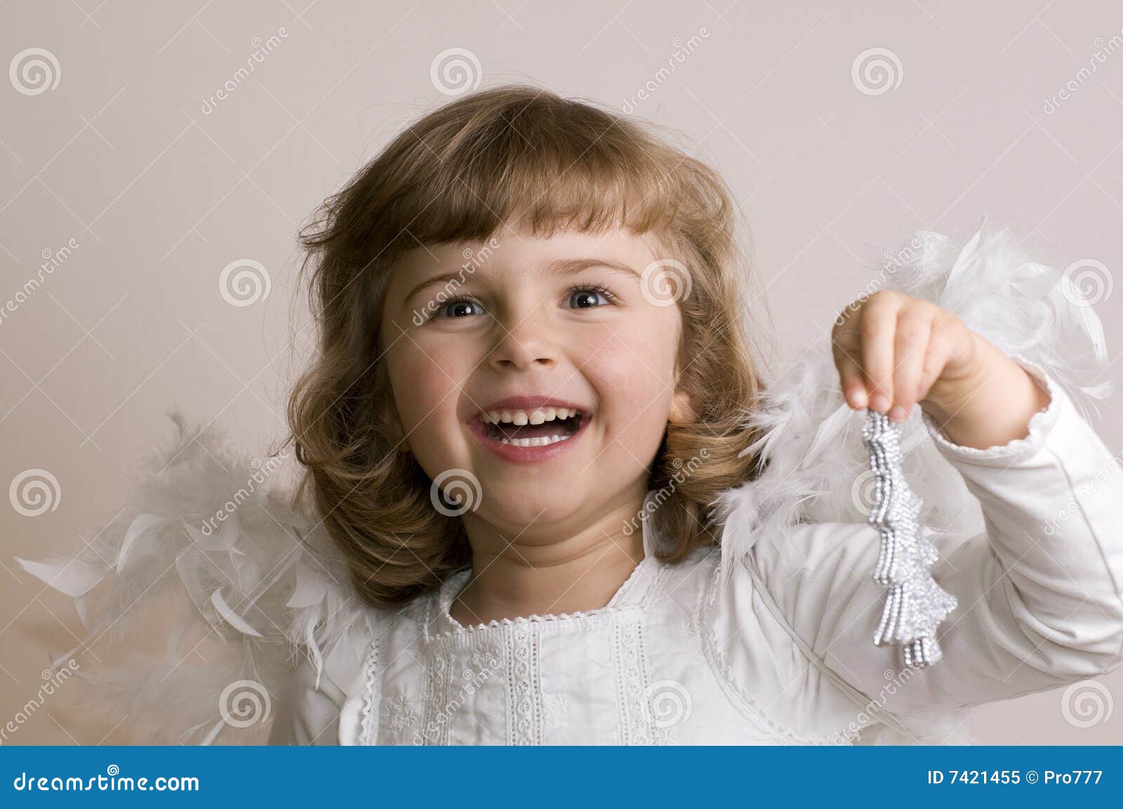 Happy Angel stock image. Image of heaven, blond, dress - 7421455