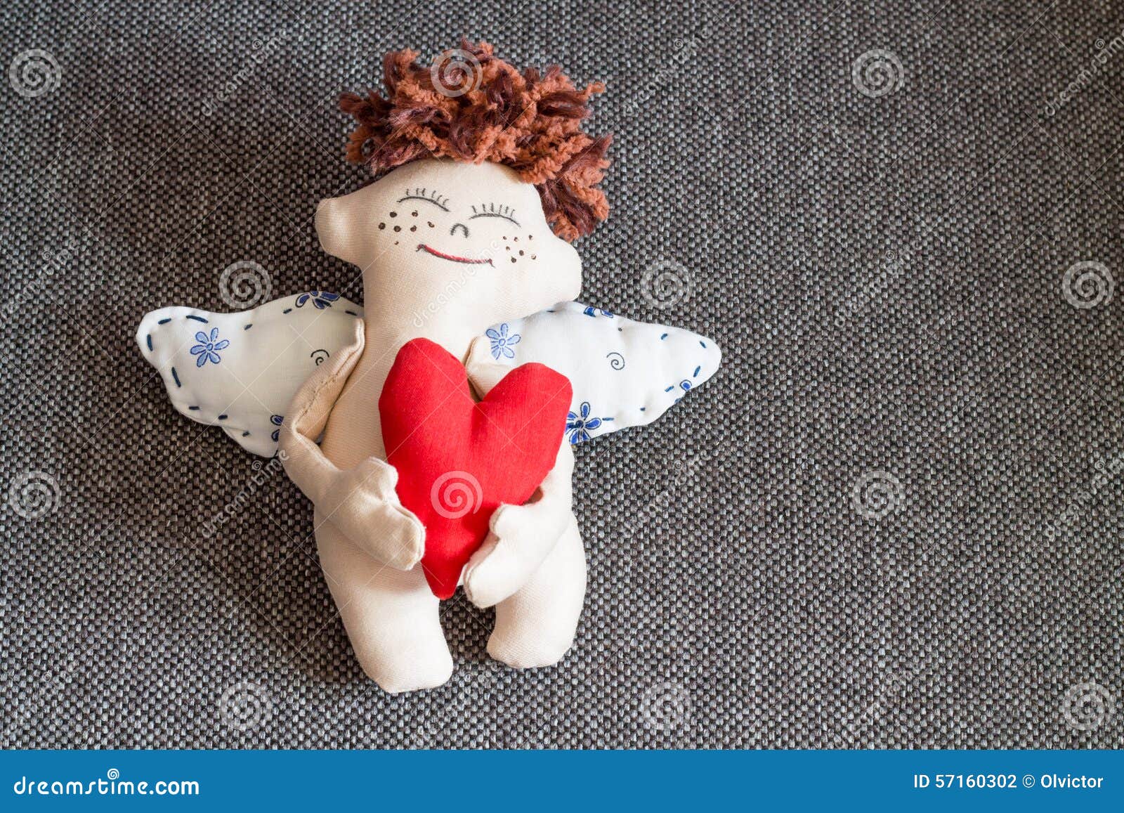 Happy Angel. stock photo. Image of angel, listening, easy - 57160302