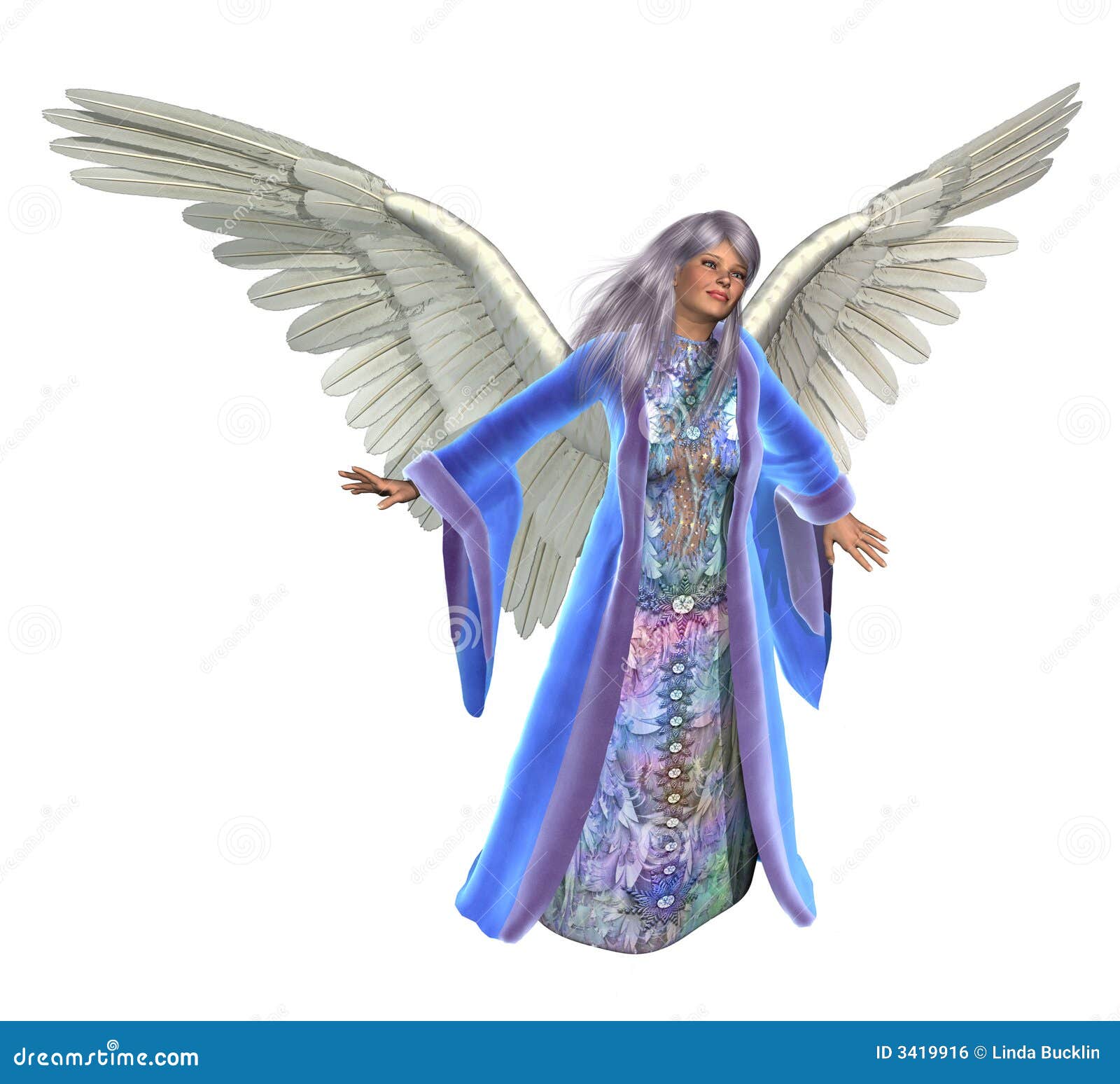 Happy Angel - on white stock illustration. Illustration of christian ...
