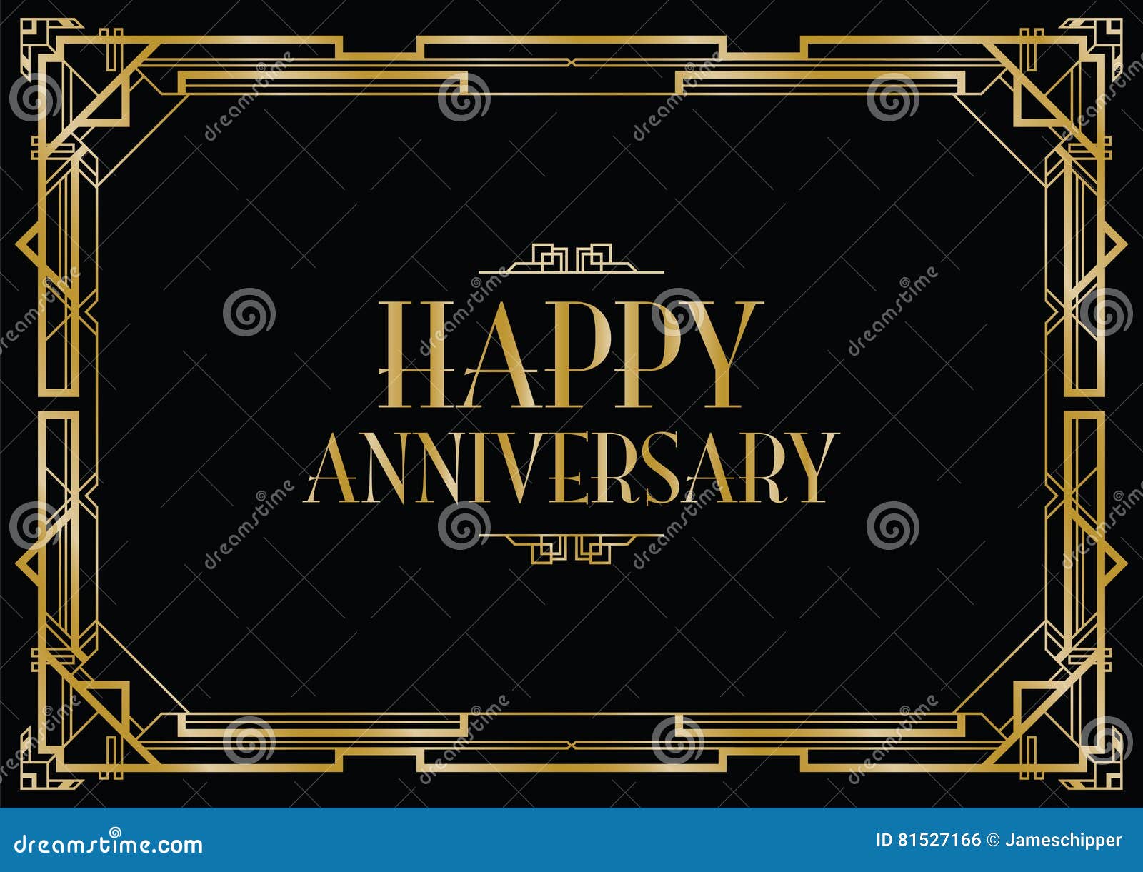 Set Of Happy Anniversary Background. Golden Balloon With Anniversary ...