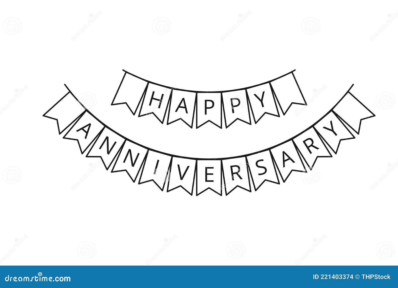 Happy Anniversary Banner Vector Stock Vector - Illustration of festive ...